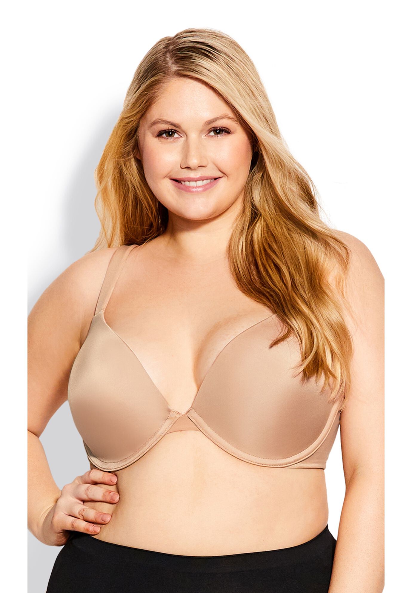 Basic Plunge Wire-Free Bra | Woman Within