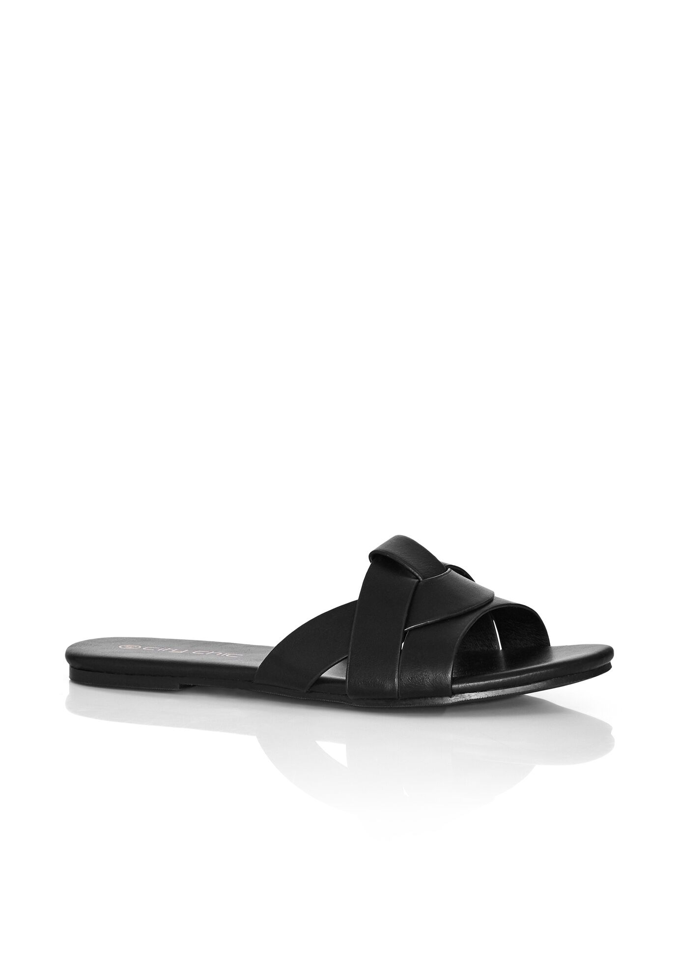 WIDE FIT Spark Slide - black | Woman Within