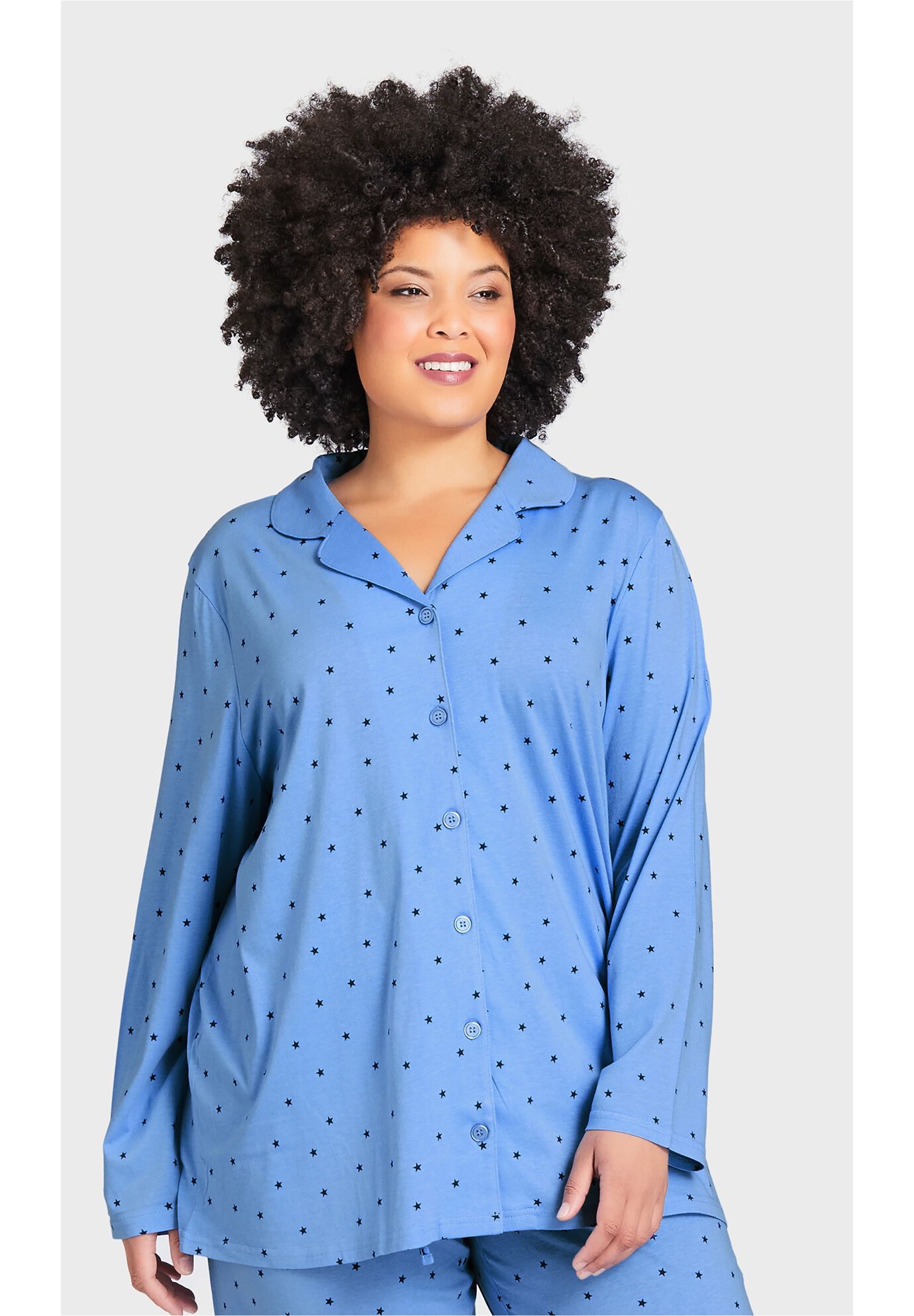 Button Star Sleep Top | Woman Within