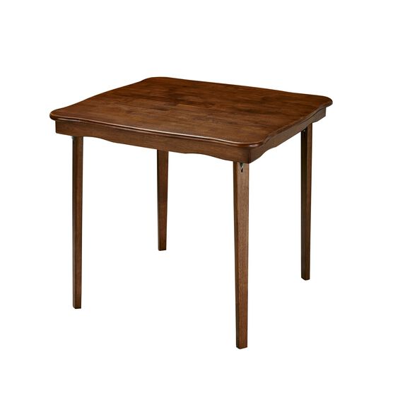 Scalloped Edge Wood Folding Card Table | Woman Within