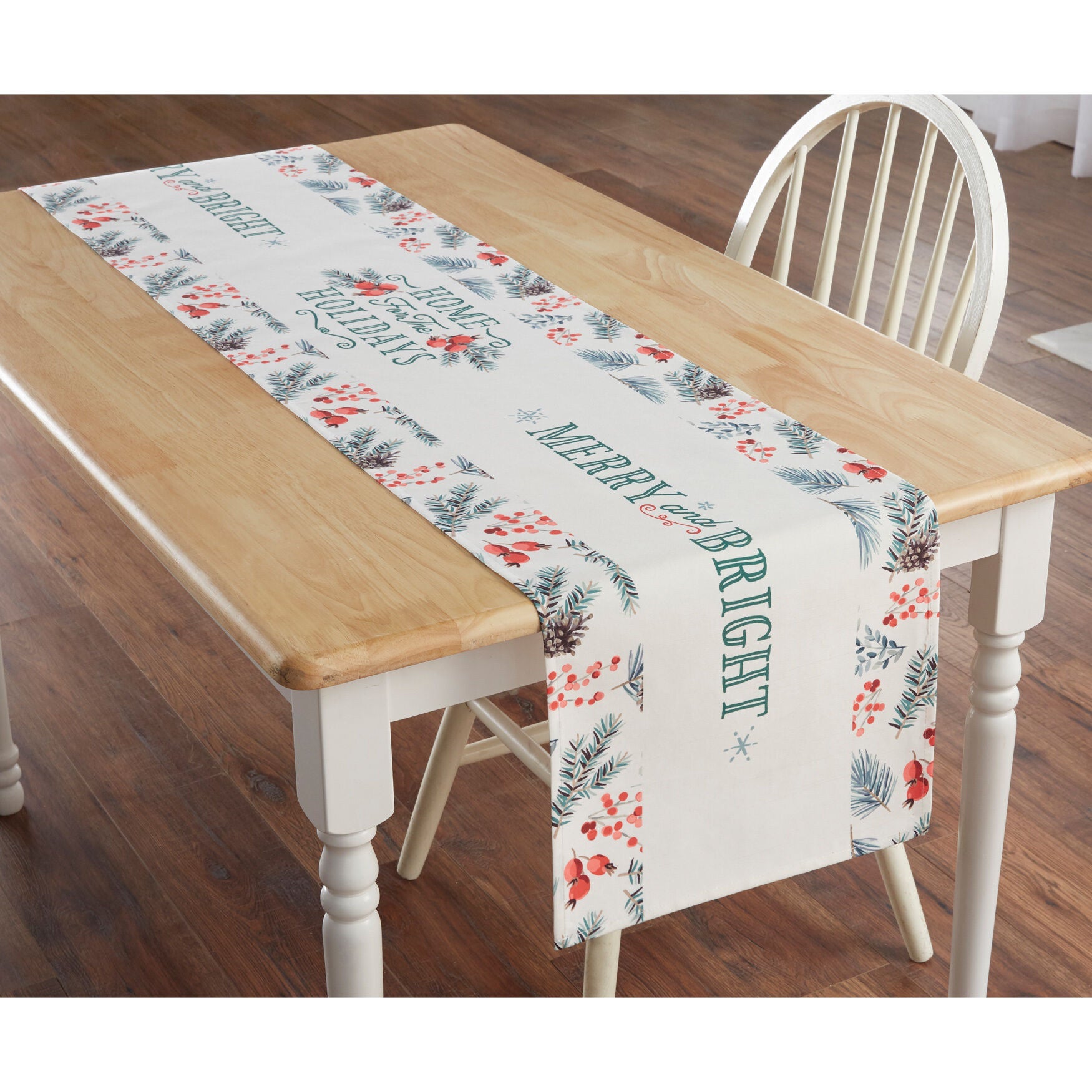 Festive Merry & Bright Table Runner, 4394330 | Woman Within