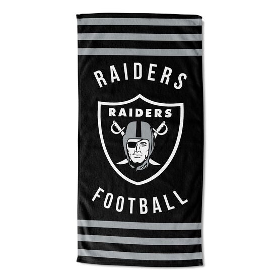 Raiders Stripes Beach Towel | Woman Within