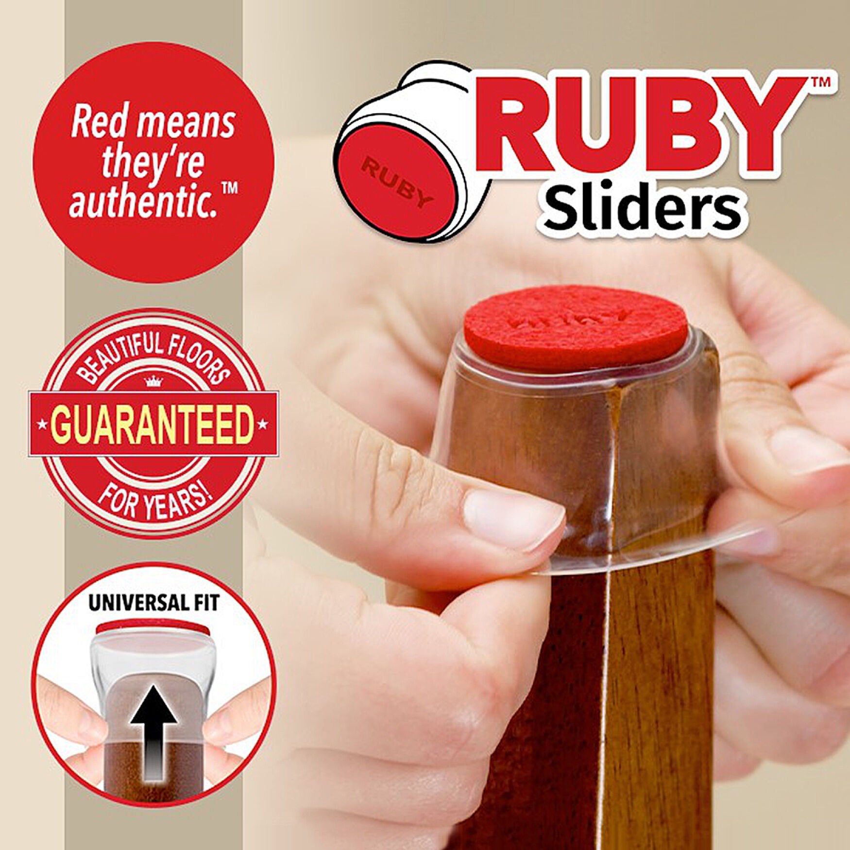 Ruby™ Sliders Set - Protect Floors Quietly, Clear | Woman Within