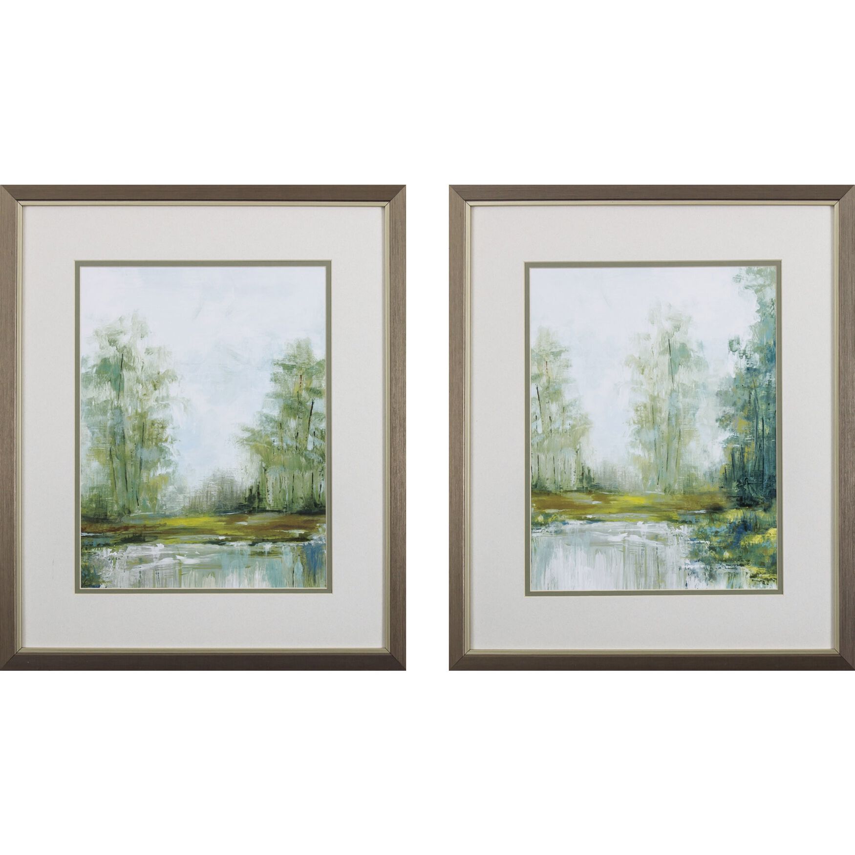 Transitional Jade Forest Wall Décor Set of 2, 4435057 | Woman Within