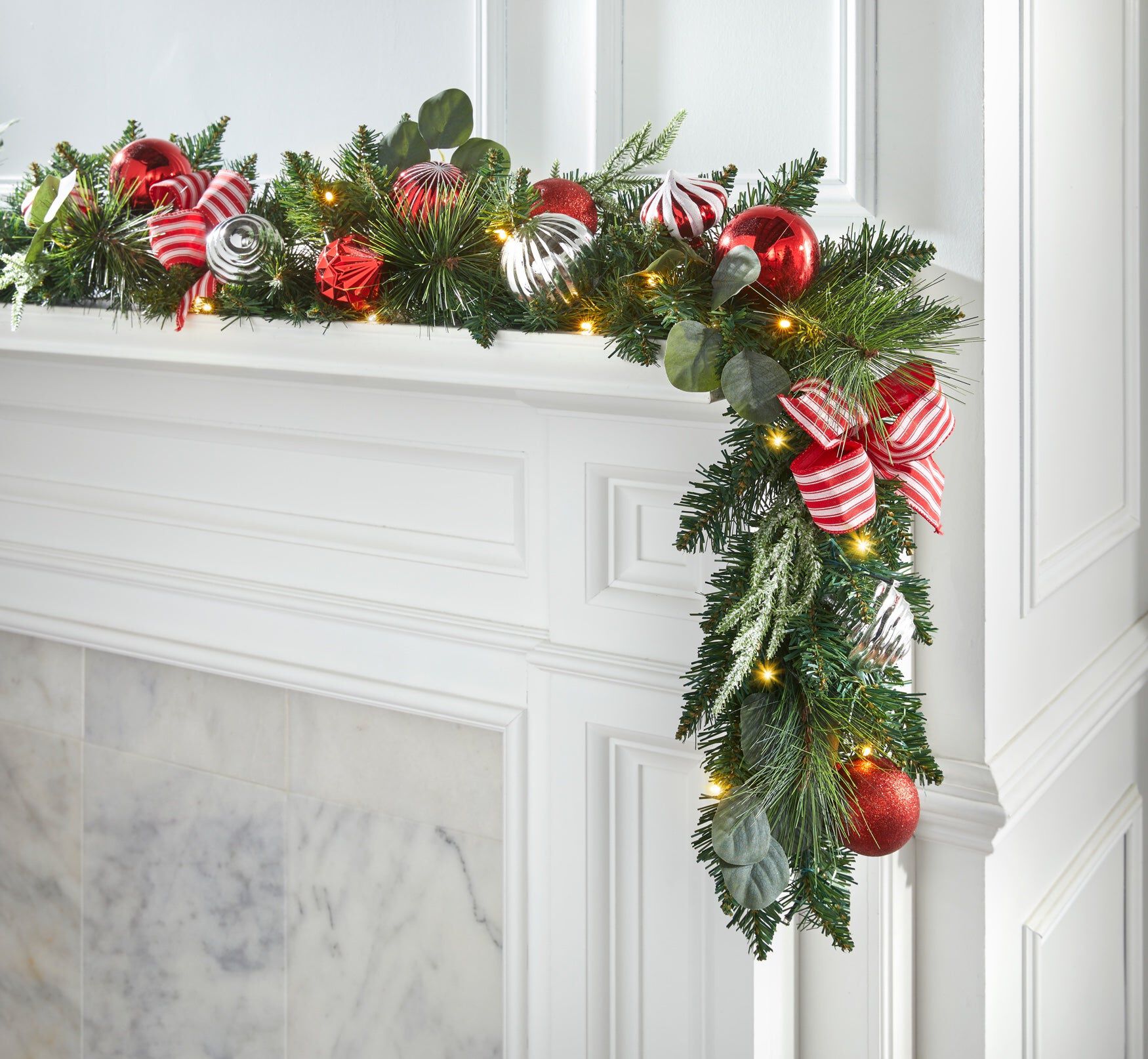 6' Pre-Lit Christmas Cheer Garland | Woman Within