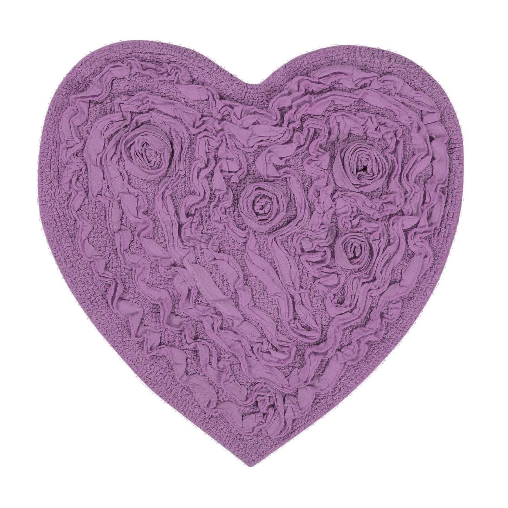 Elegant Floral Bell Flower Bath Rug 25"x25", Blue | Woman Within