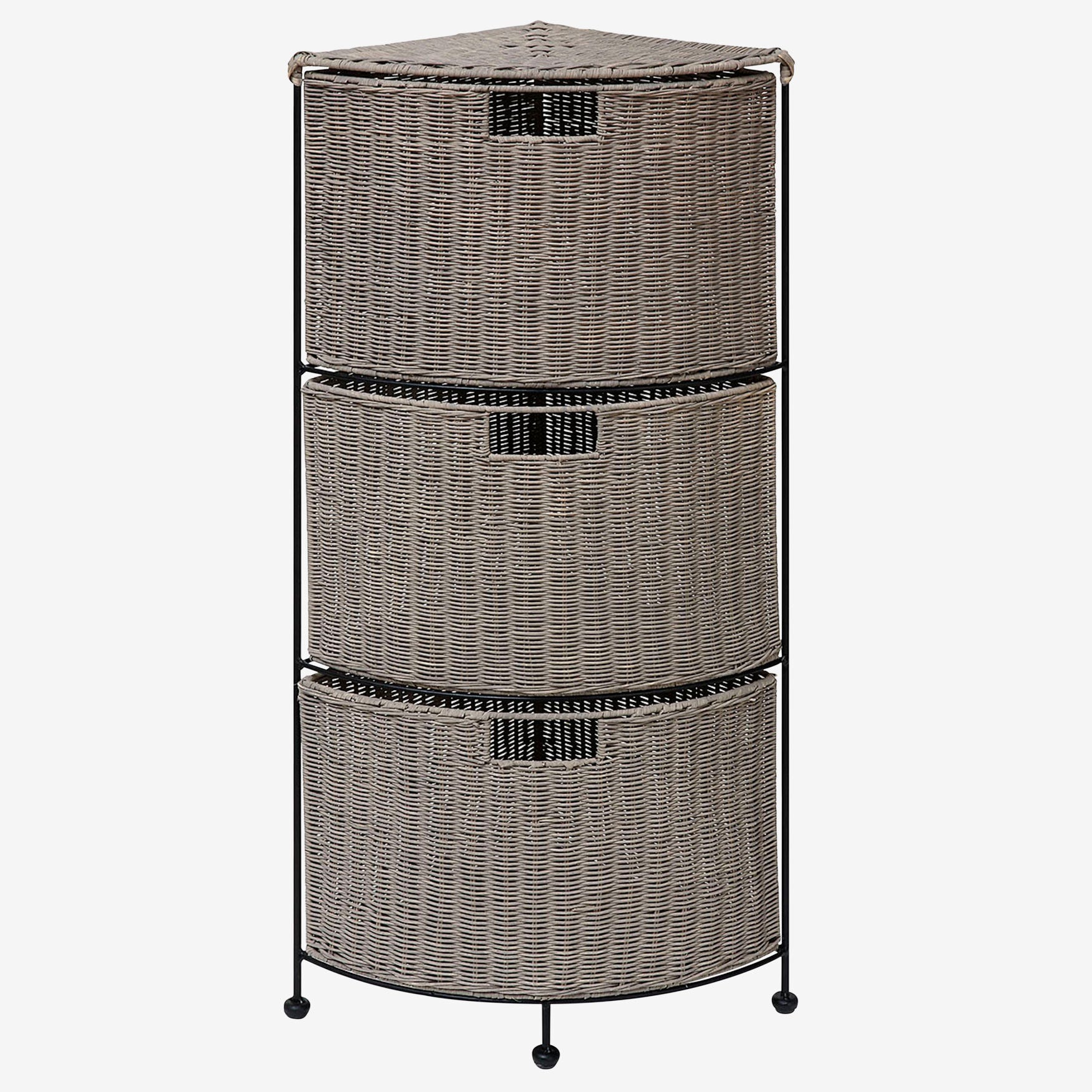 Autumn 3-Tier Wicker Corner Drawer Storage | Woman Within