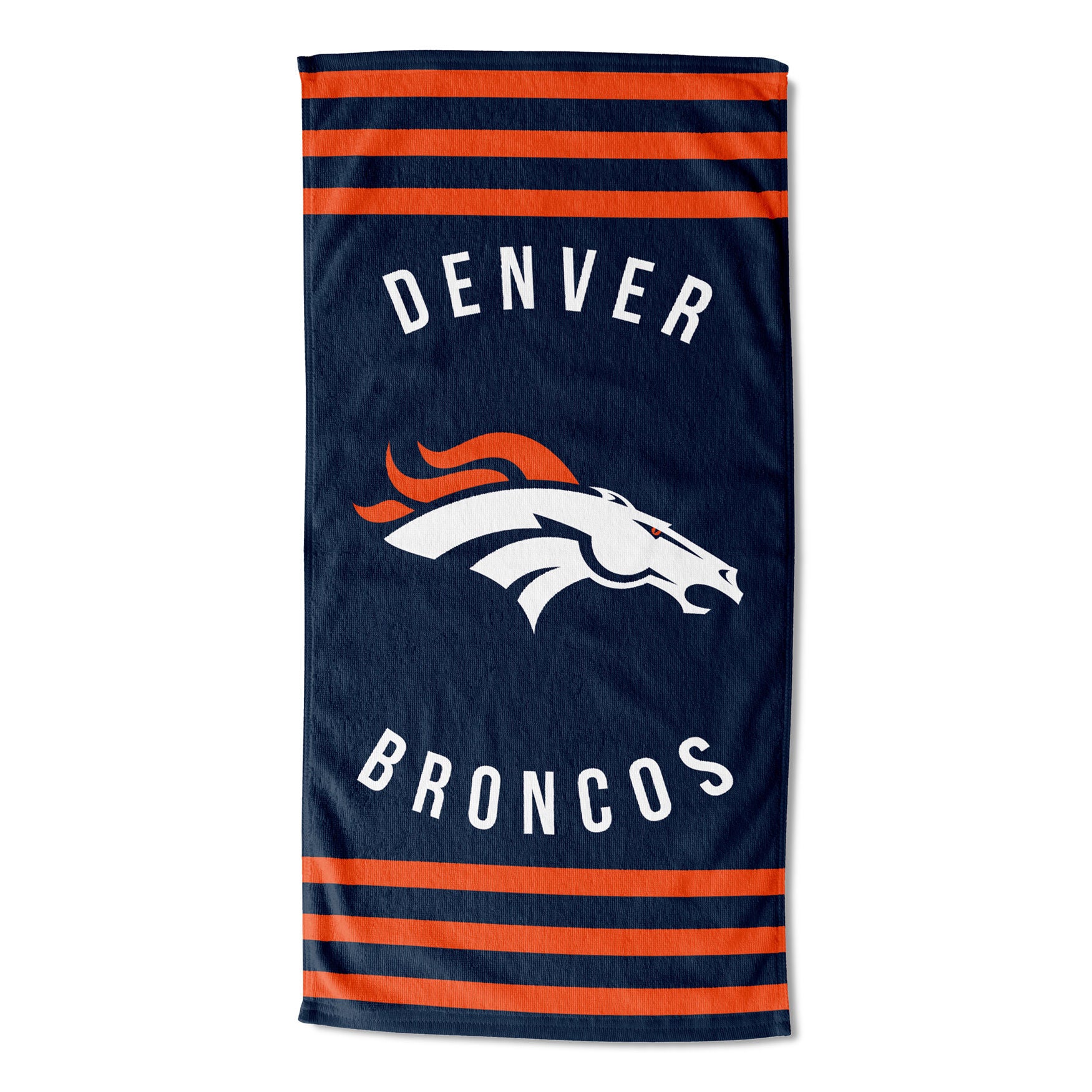 NFL Broncos Stripes Beach Towel, 4402691 | Woman Within