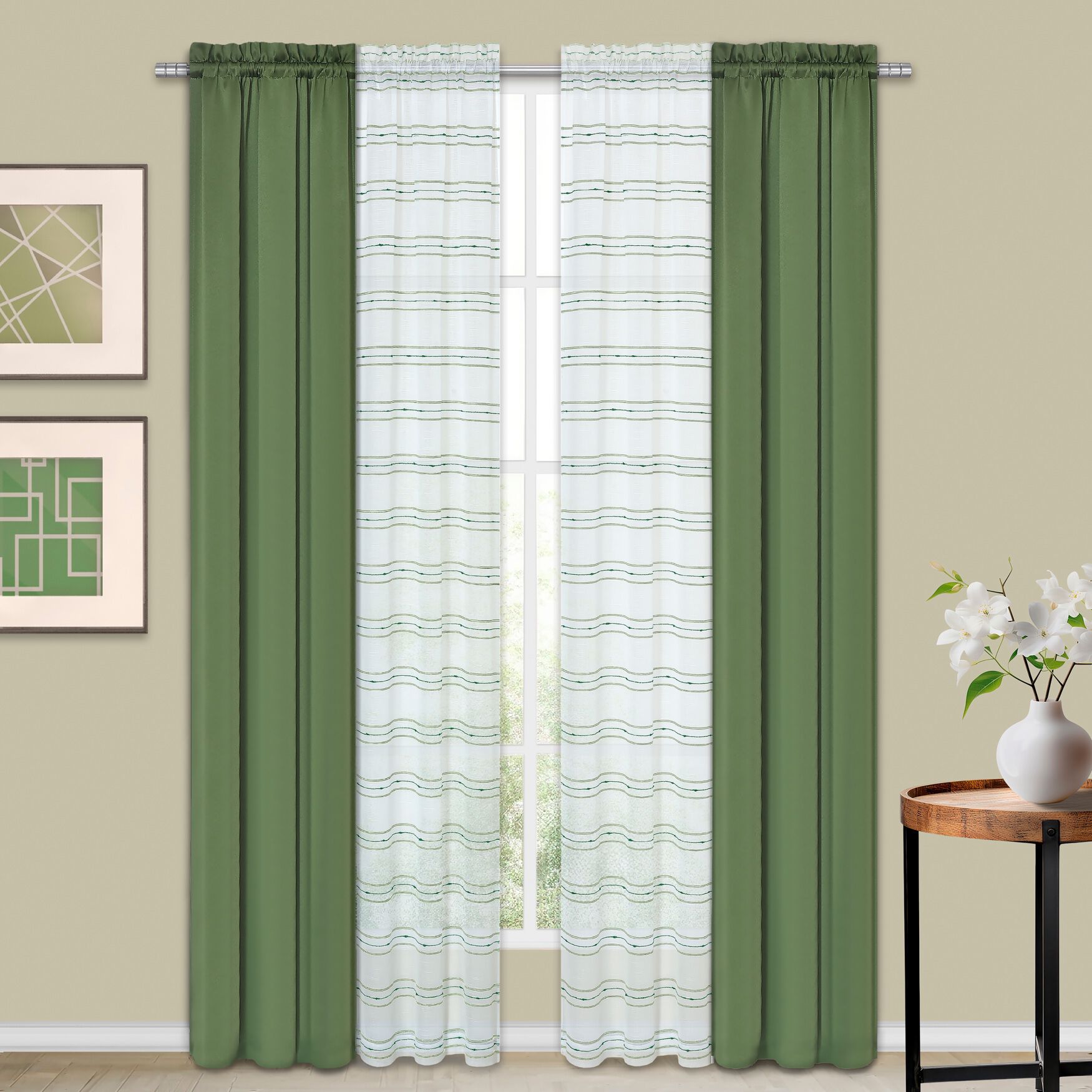 4-Pc. Tribeca Rod Pocket Panels Set | Woman Within