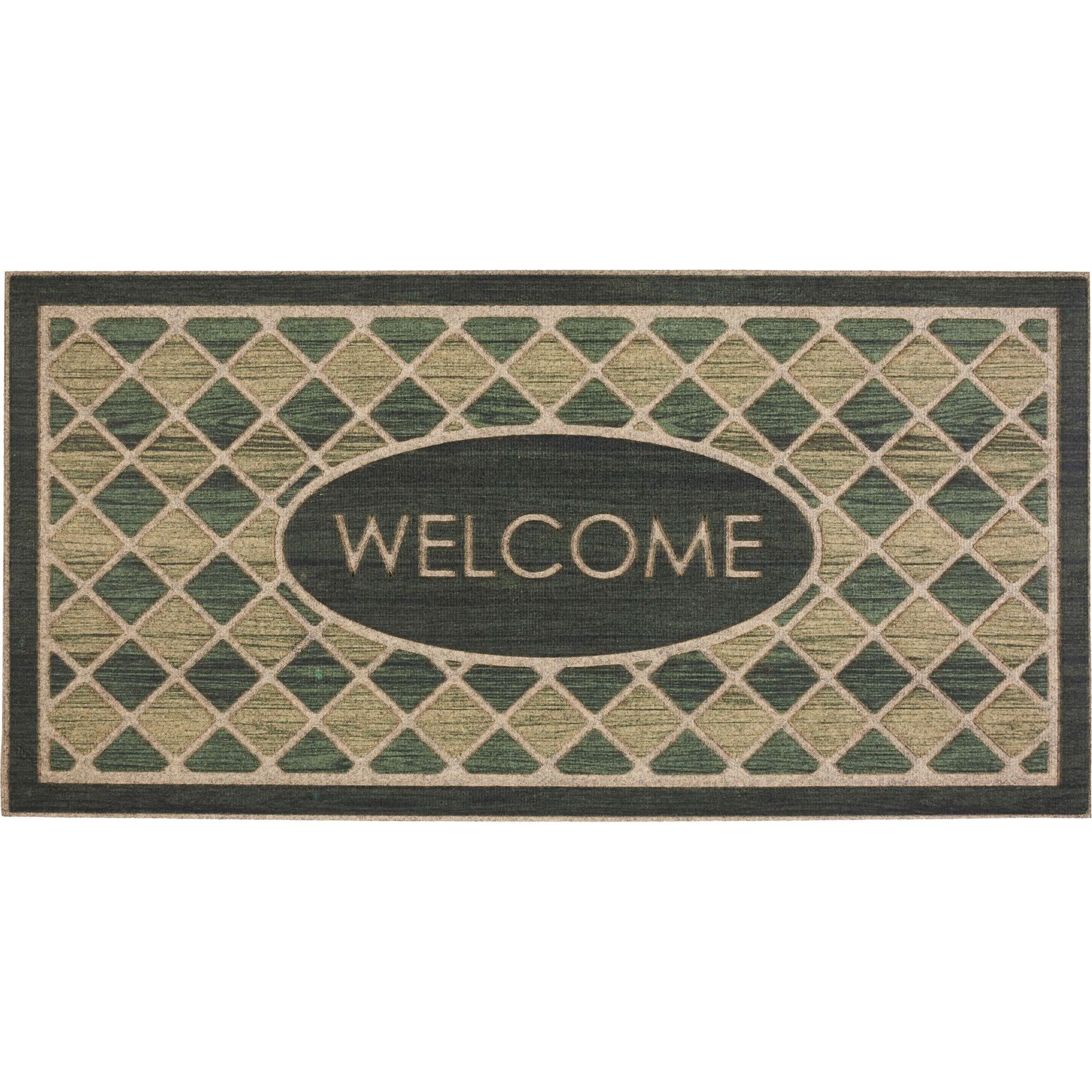 Ornamental Woodgrain Entry Mat 2x4, Chestnut | Woman Within