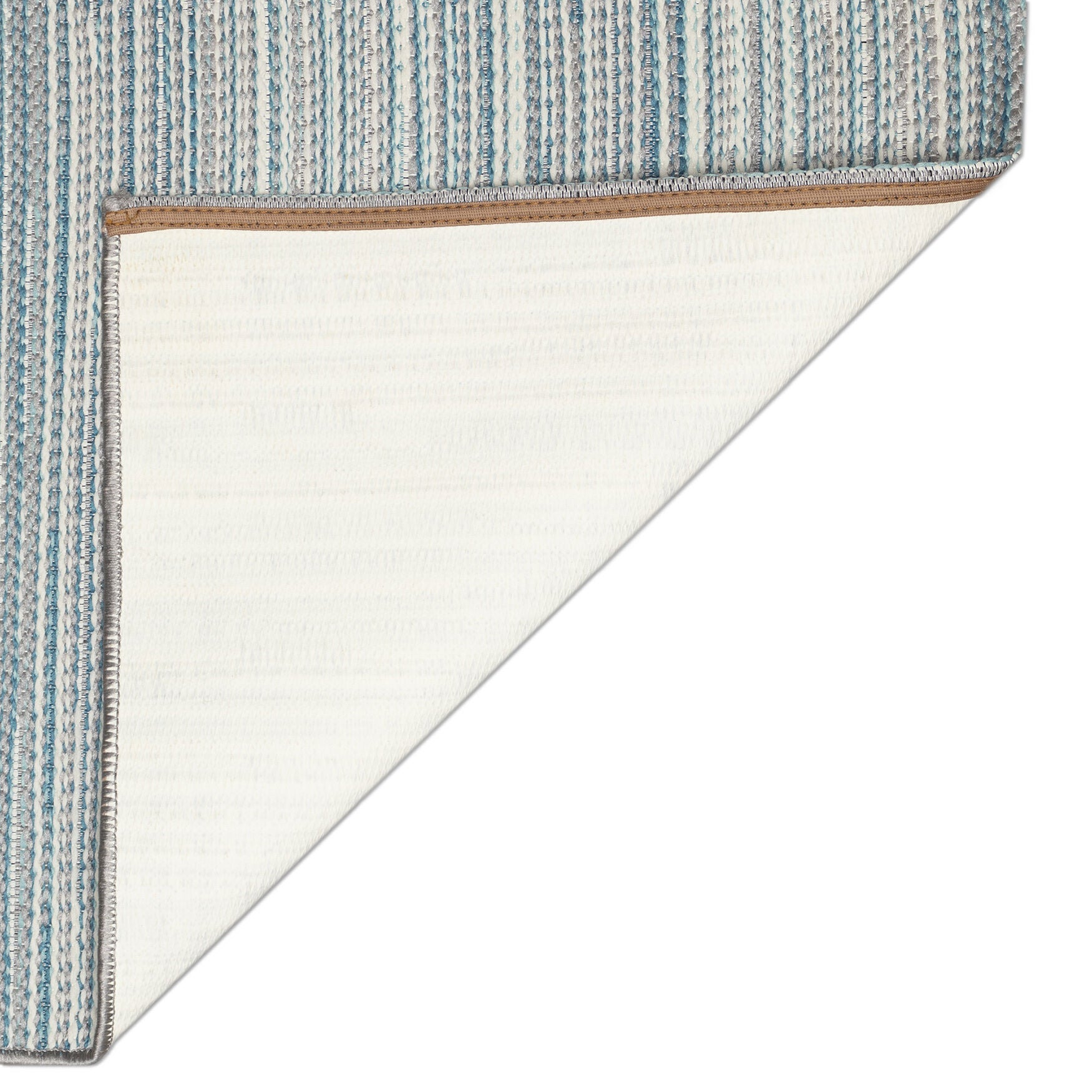 Liora Manne Miranda Tweed Stripe Indoor/Outdoor Area Rug Aqua 2' x 2'10 ...