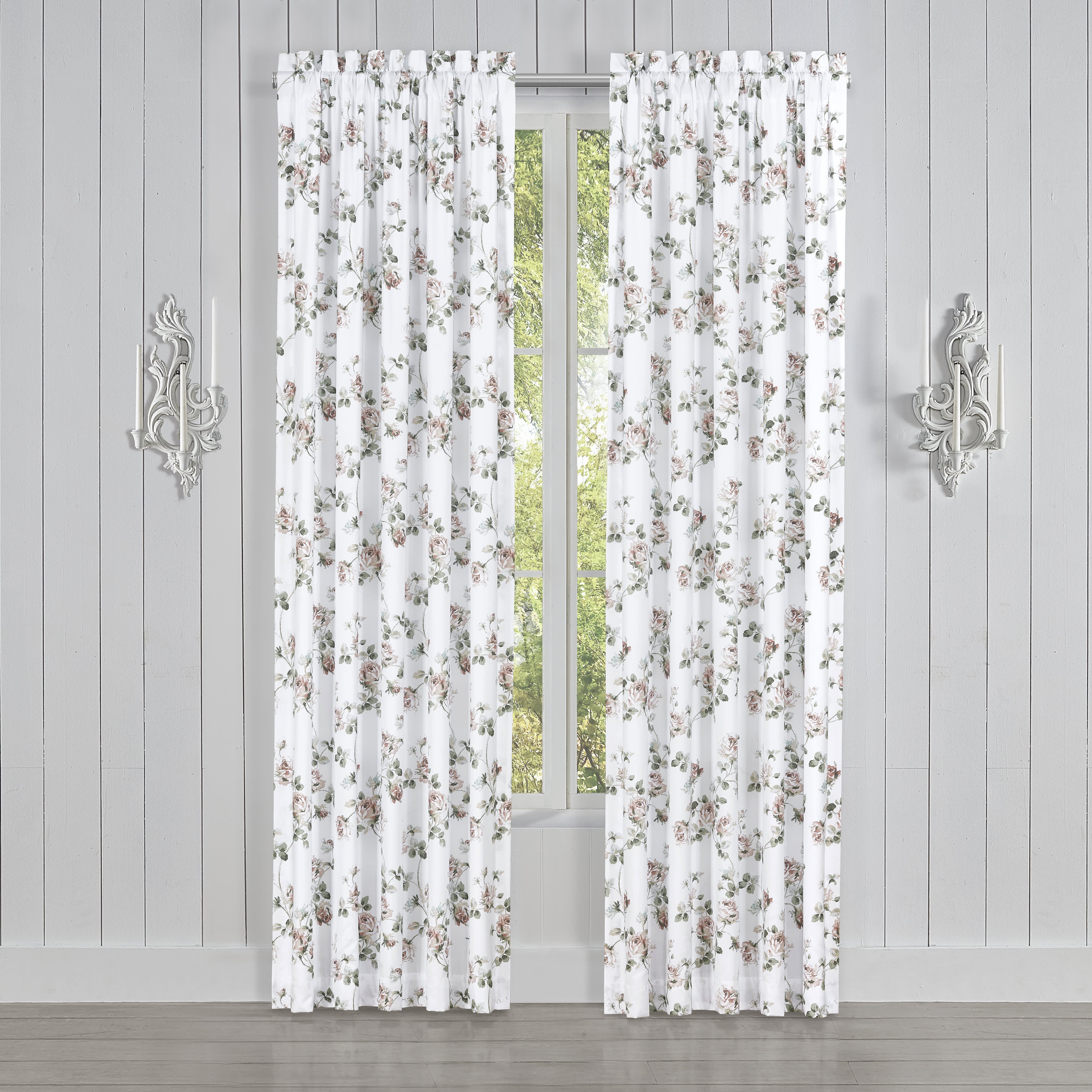Rialto Sage 84 Inch Window Panel Pair | Woman Within