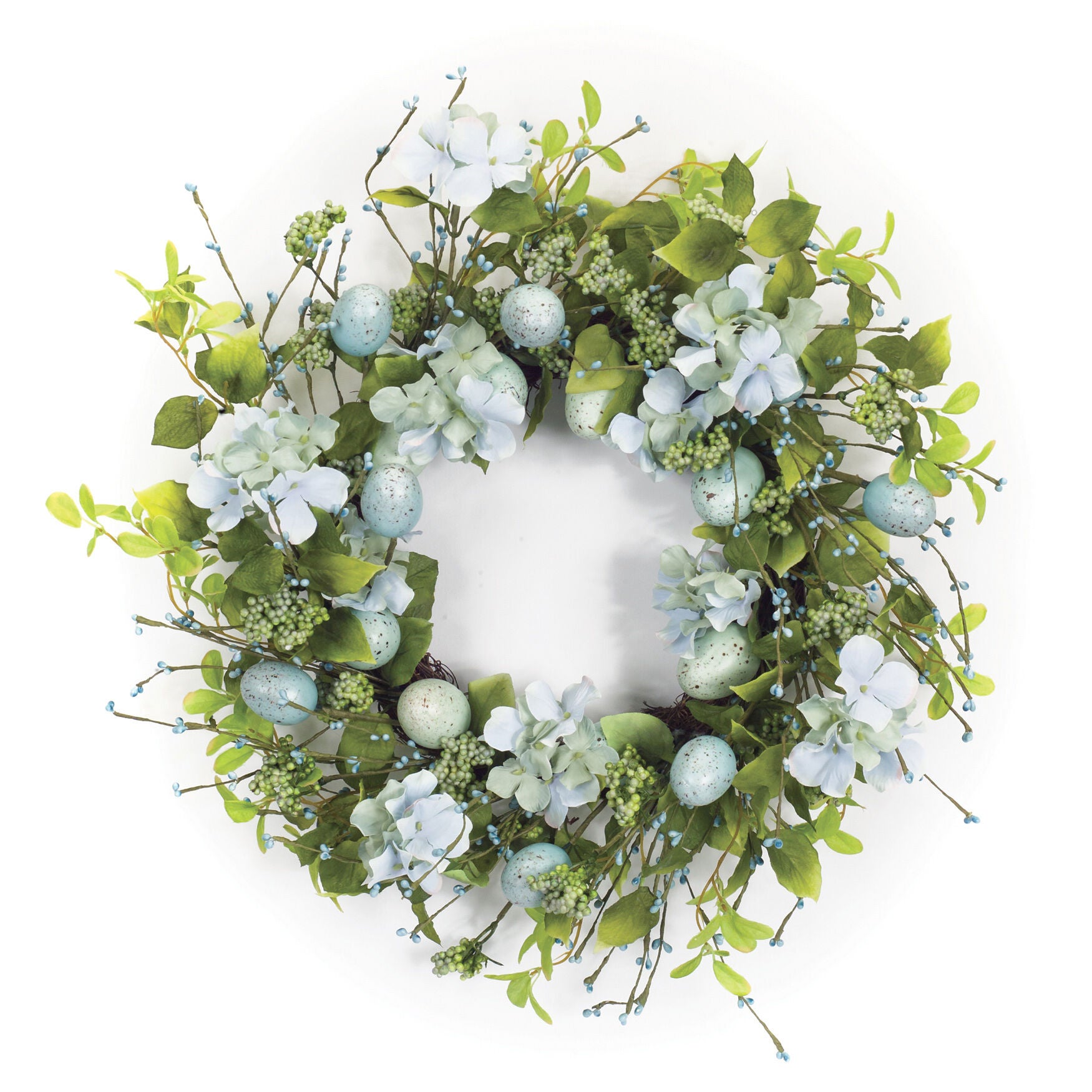 Spring Egg Floral Wreath - 22" Door Decor, 4498278 | Woman Within