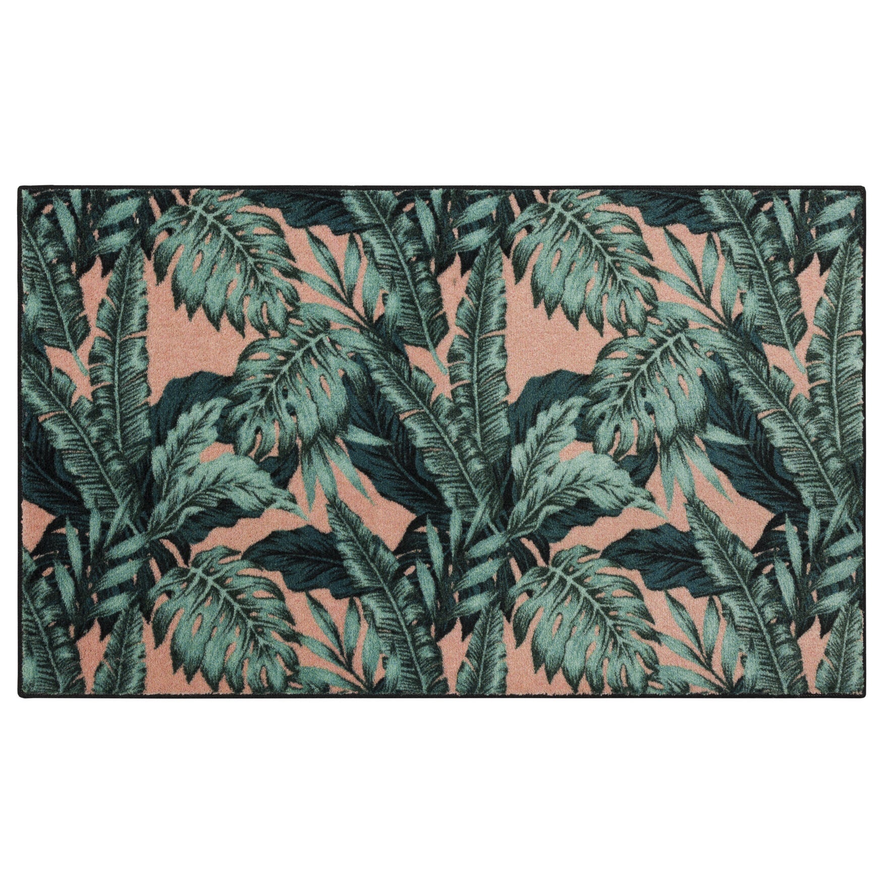 Palm Tree Paradise Hot Pink Kitchen Rug | Woman Within