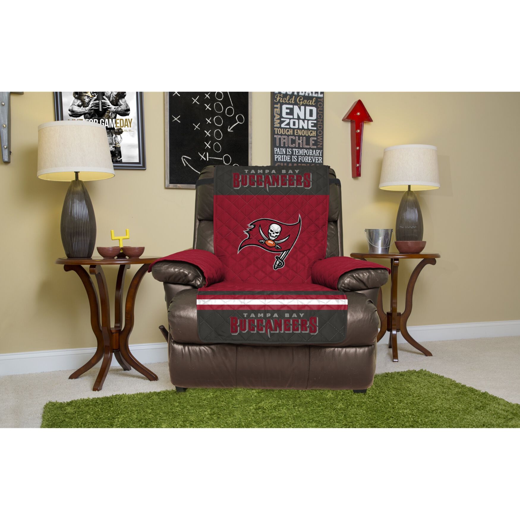 NFL Recliner Protector - All 32 Teams, 75"x 65", Tampa Bay Buccaneers ...