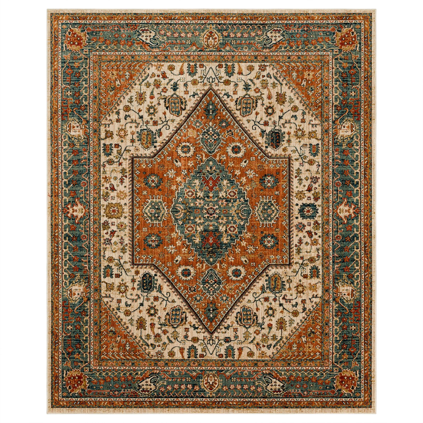 Durable Dunlop Area Rug – Premium Polyester Rug, Spice | Woman Within