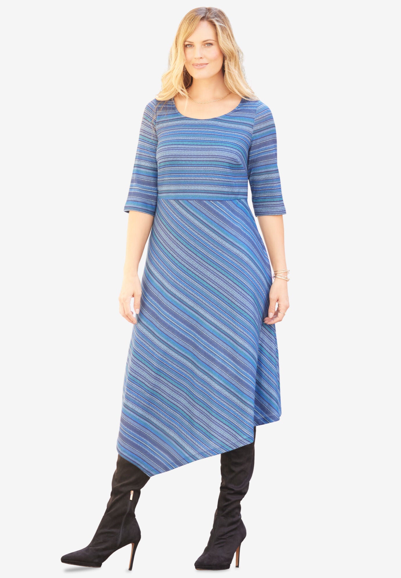 Impossibly Soft Textured Knit dress | Woman Within
