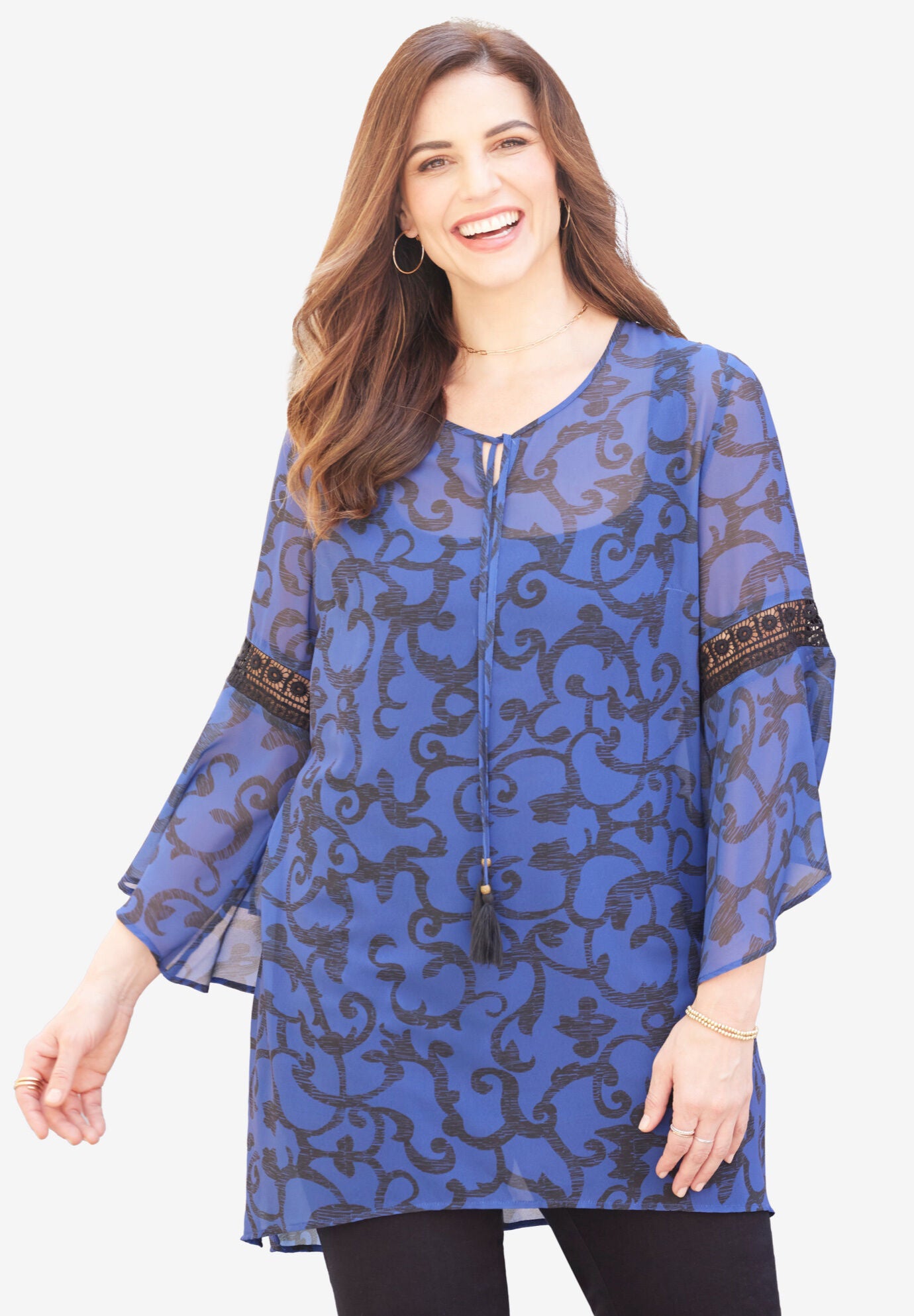 Bell Sleeve High-Low Tunic | Woman Within