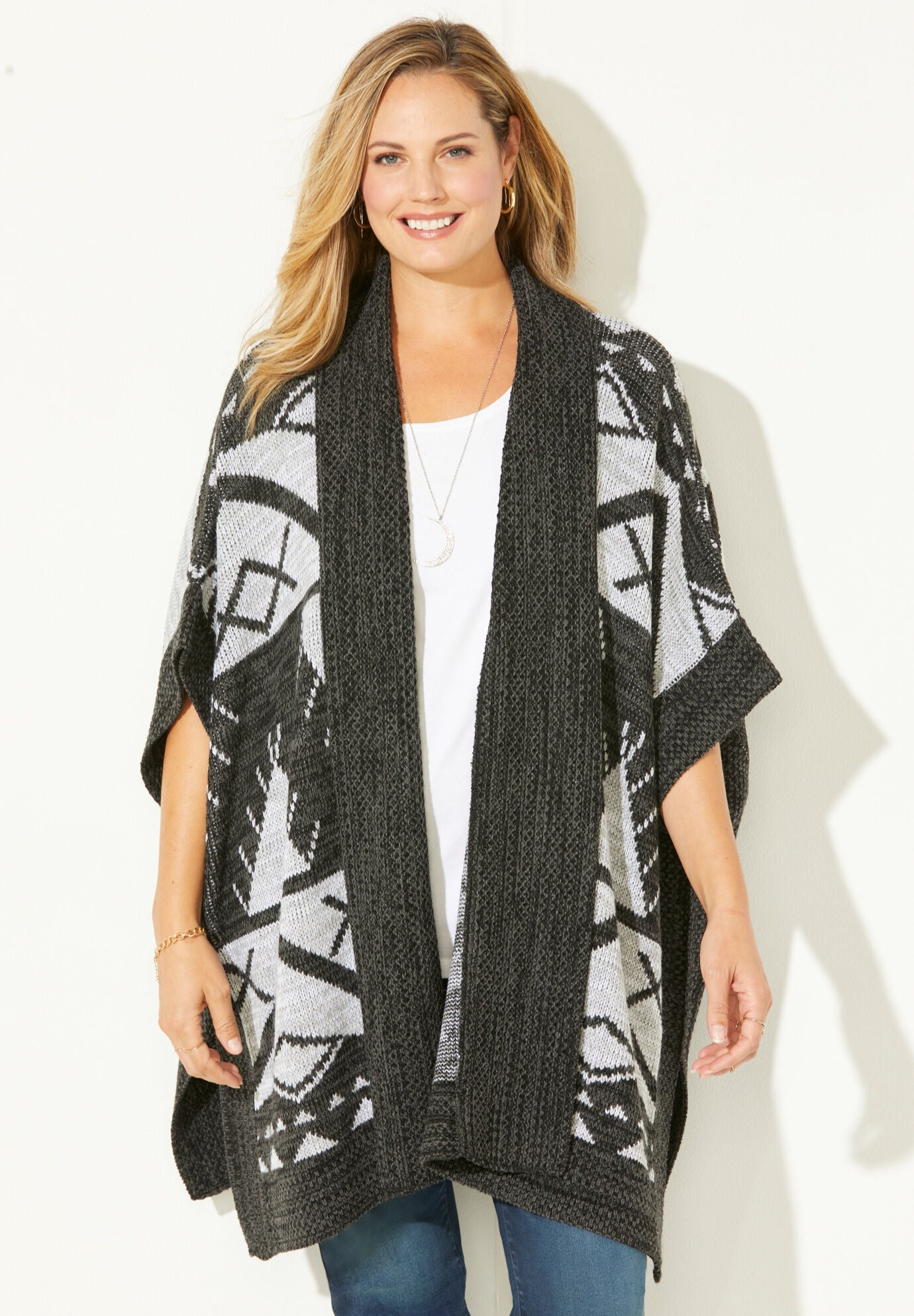 Cozy Blanket Ruana Wrap | Woman Within