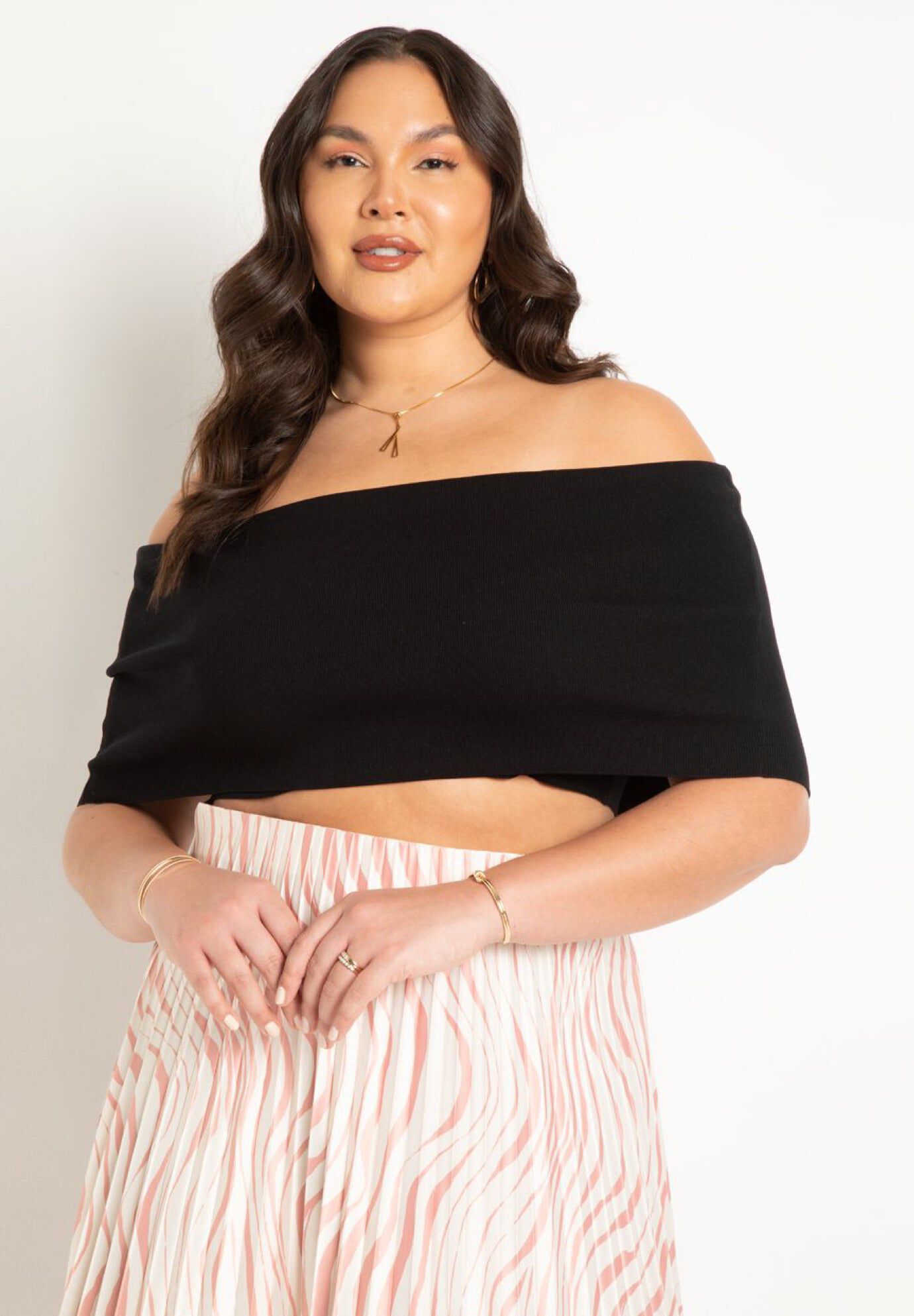 Off The Shoulder Sweater Tube Top | Woman Within