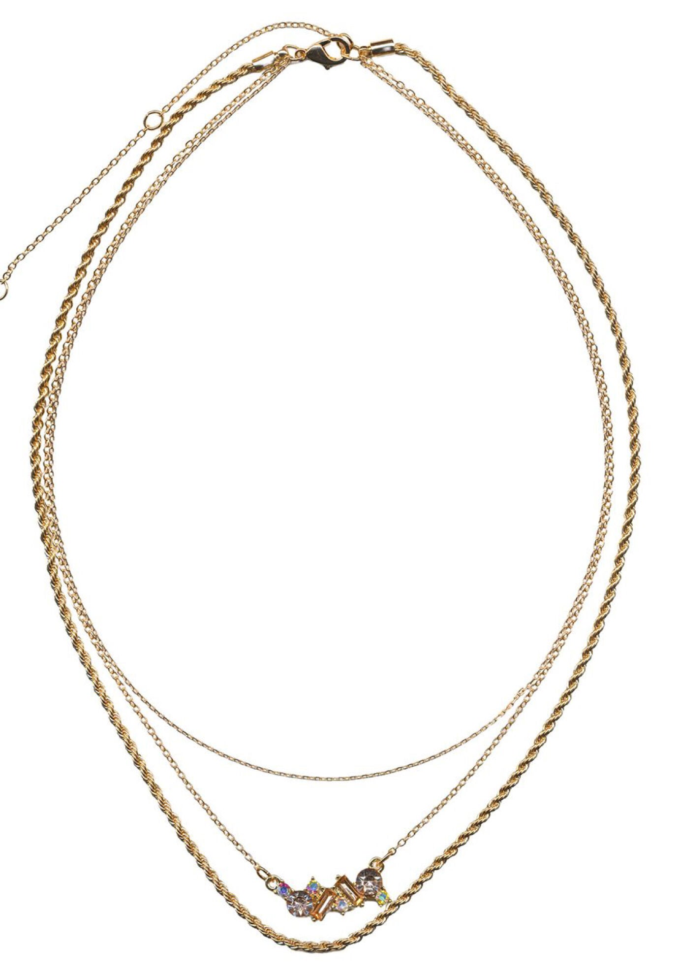 Layered Gem + Chains Necklace | Woman Within