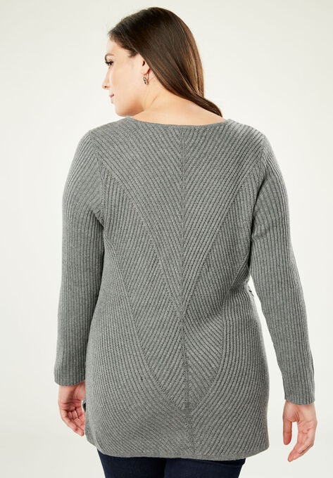 Ribbed Pullover Tunic Sweater | Woman Within