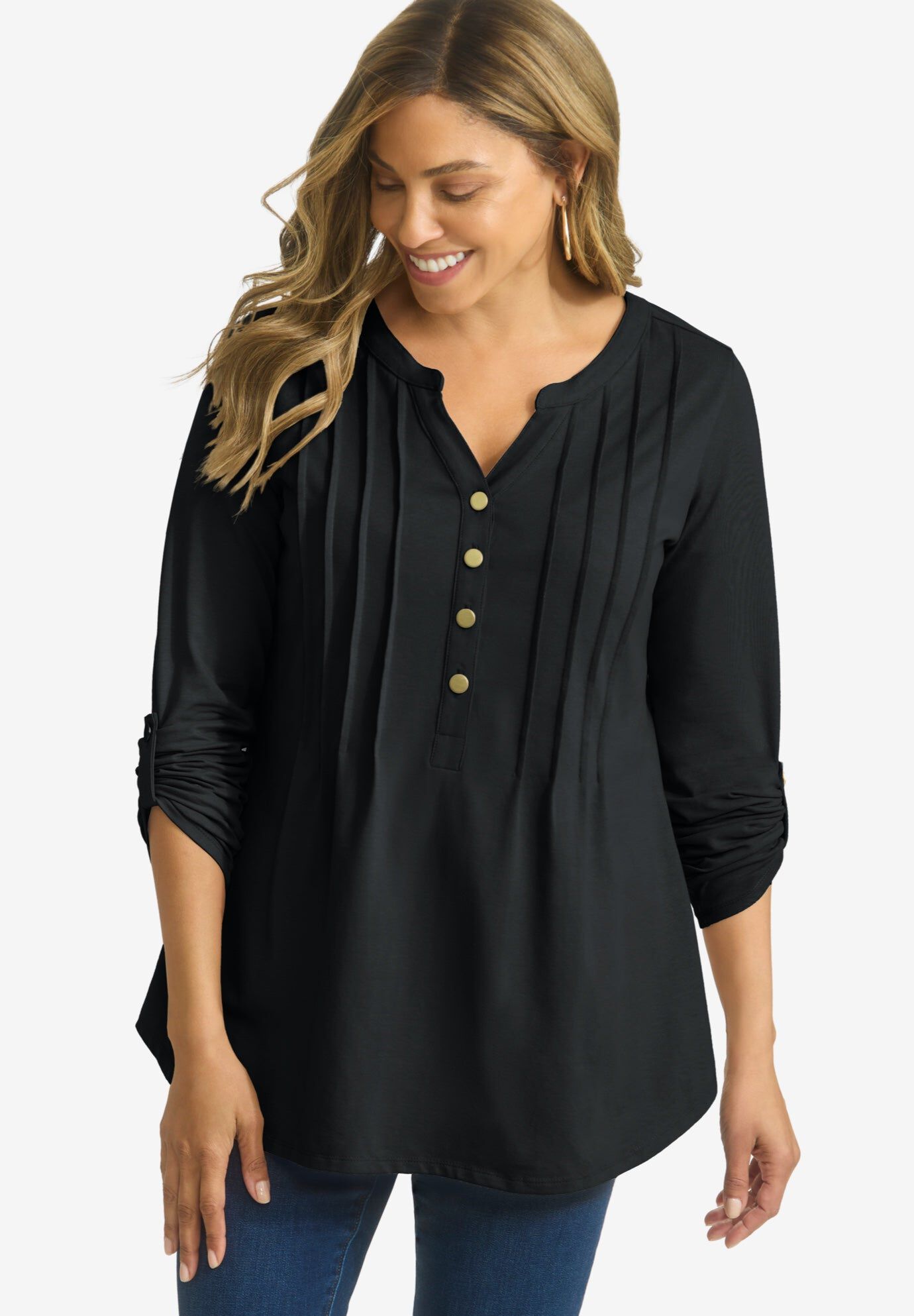 Stretch Pleated Tunic | Woman Within