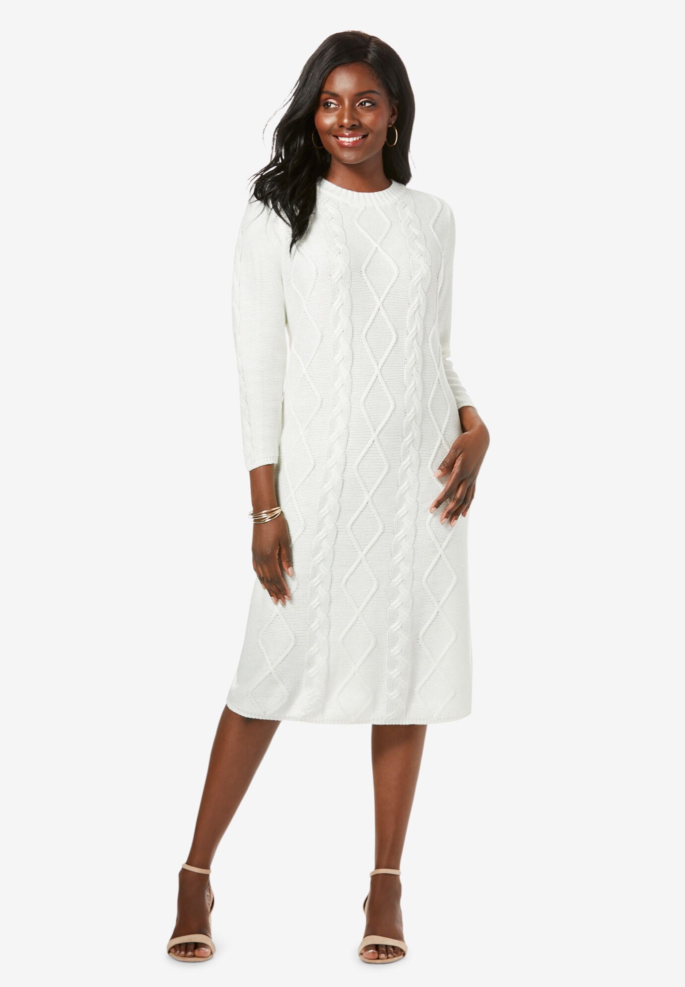 Cable Sweater Dress | Woman Within