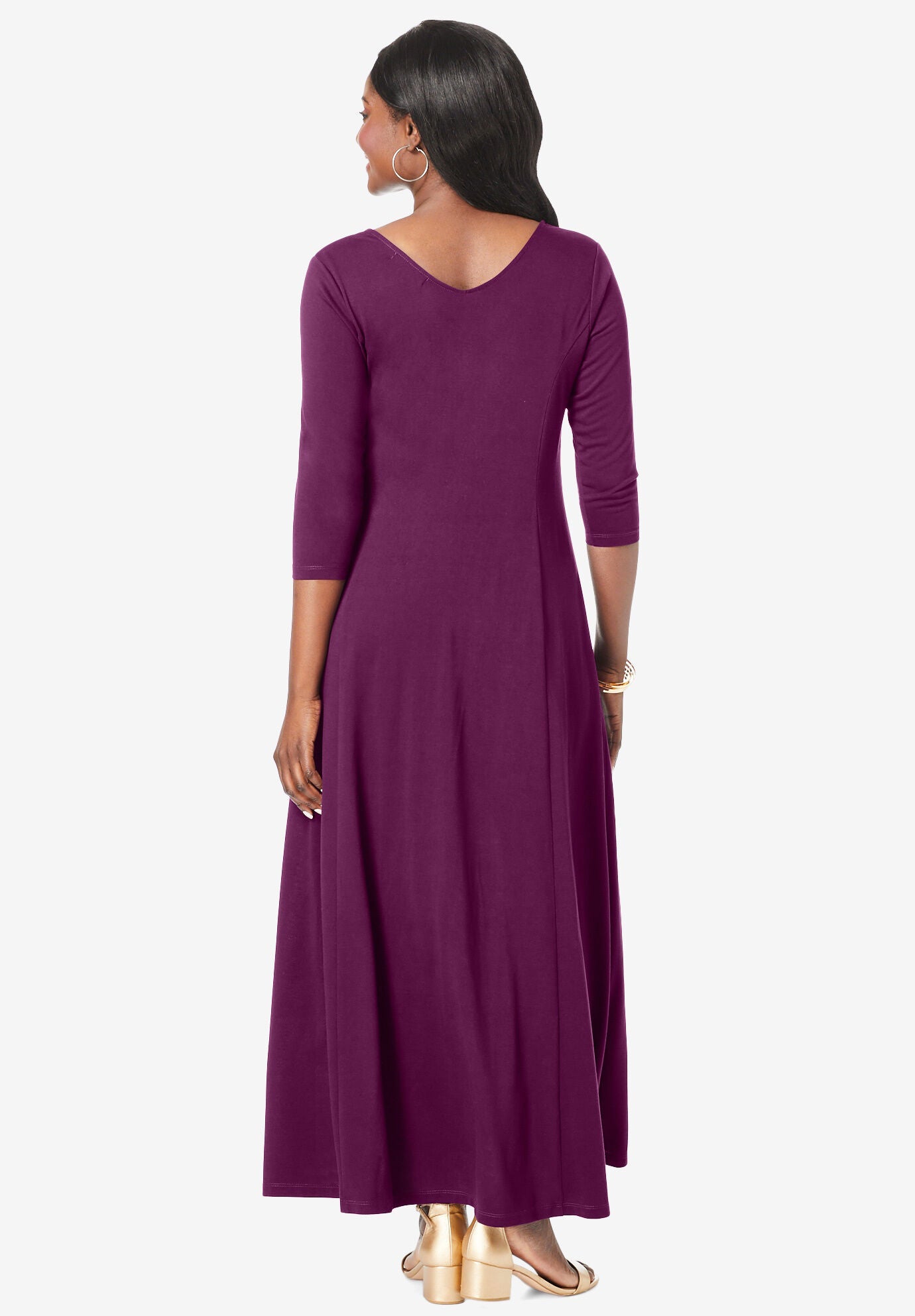Double-V Maxi Dress | Woman Within