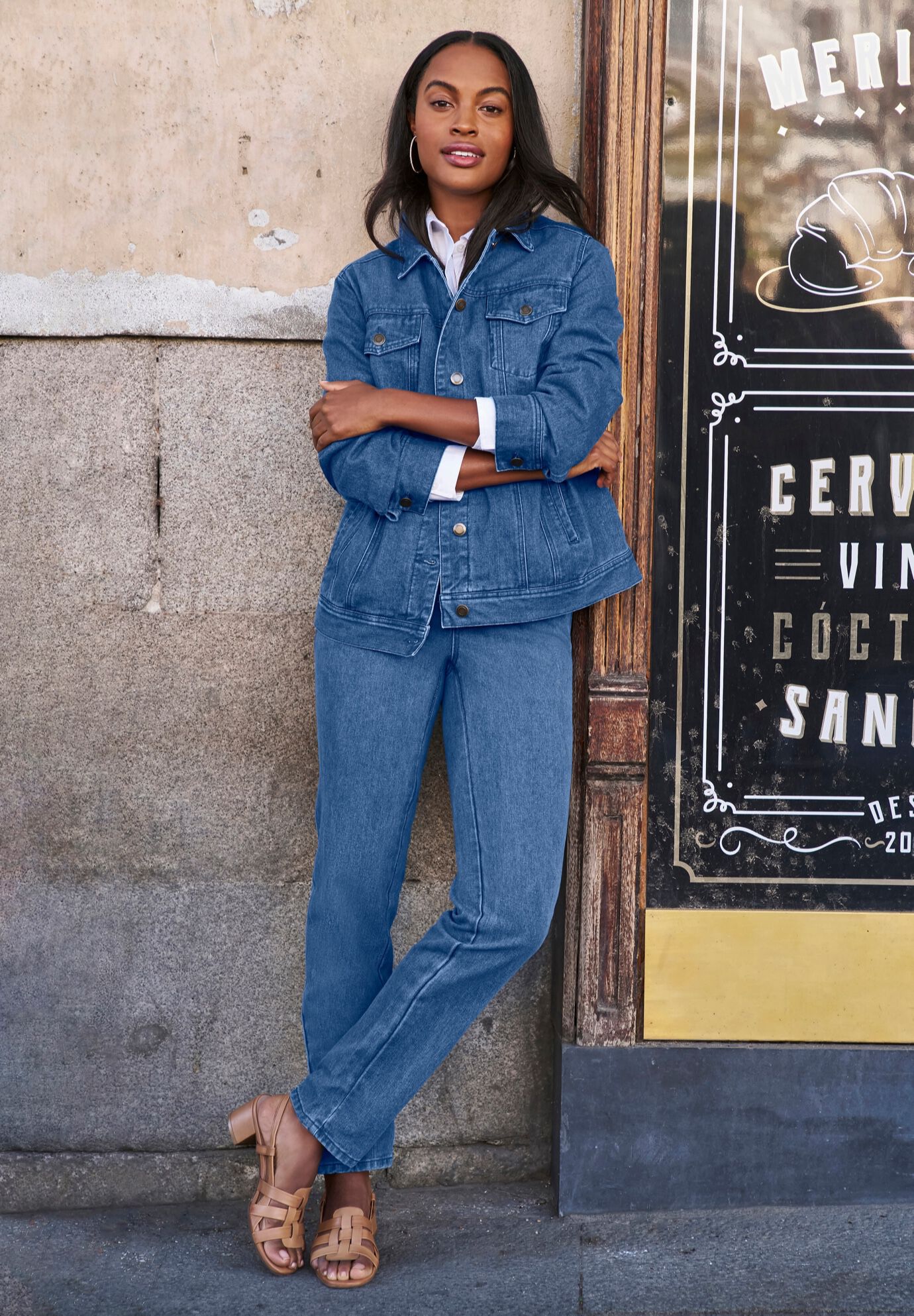 Classic Cotton Denim Straight-Leg Jean | Woman Within