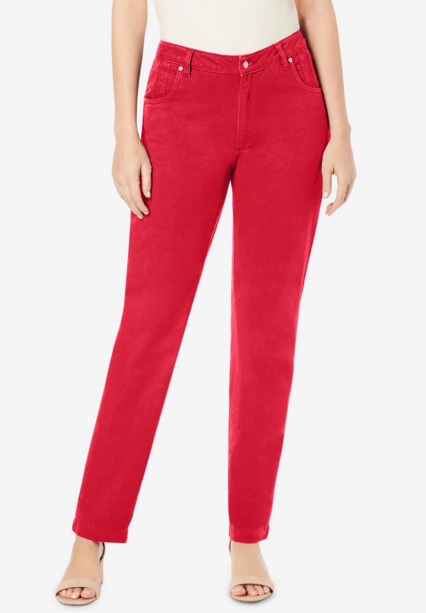 Classic Cotton Denim Straight-Leg Jean | Woman Within