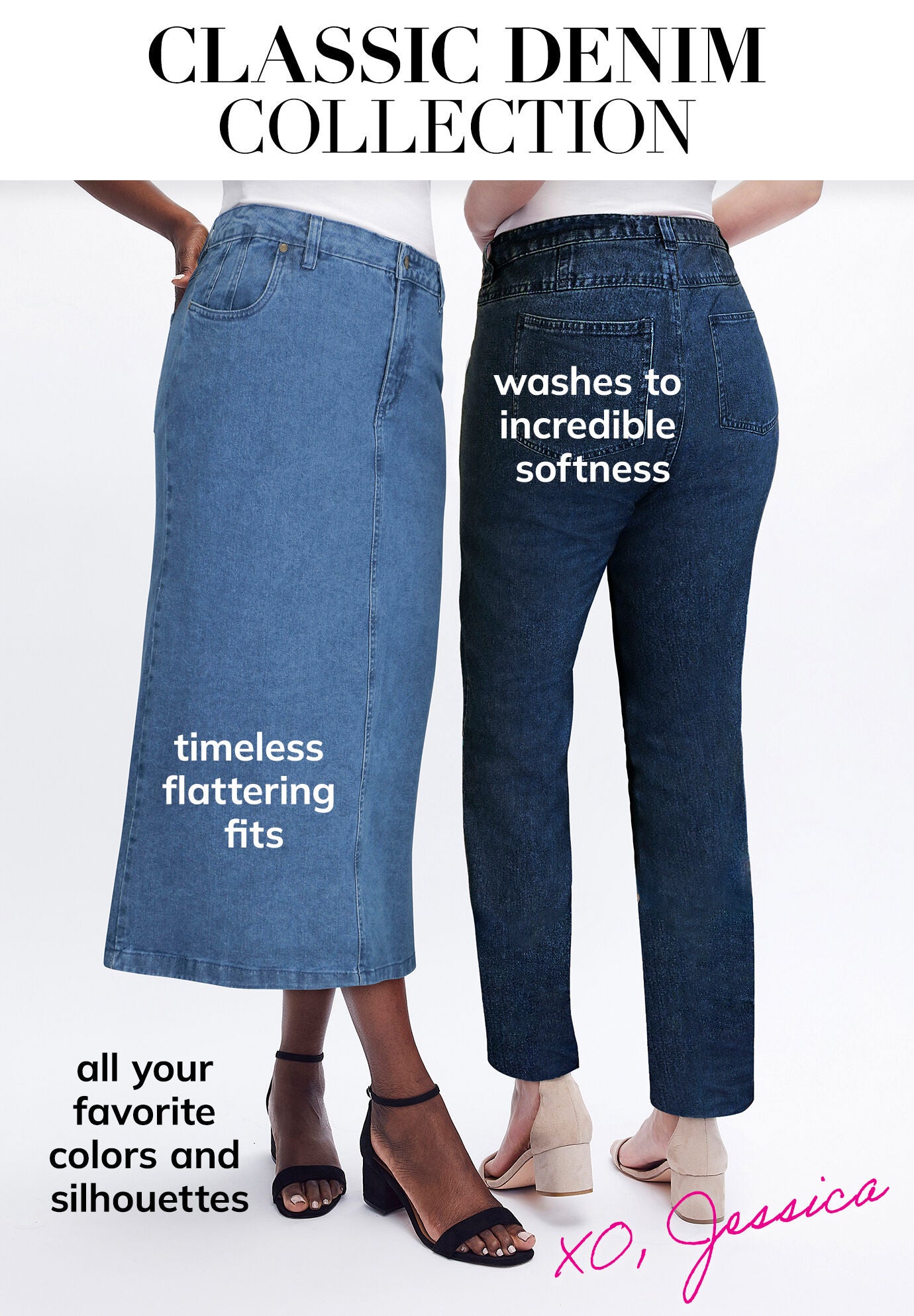 Classic Cotton Denim Straight-Leg Jean | Woman Within