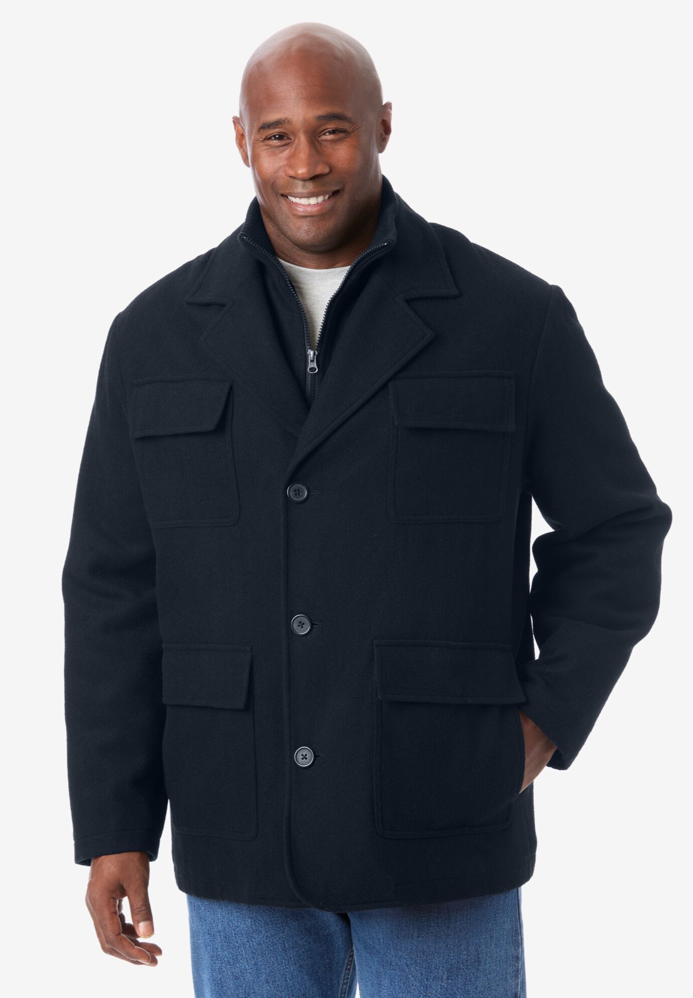 Multi-pocket Wool Inset Jacket | Woman Within