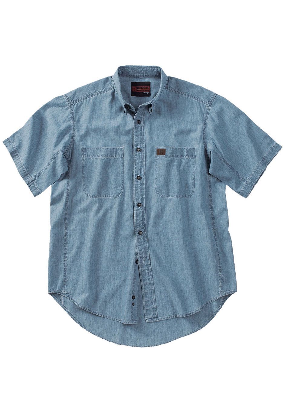 Riggs Workwear Short-Sleeve Chambray Work Shirt | Woman Within