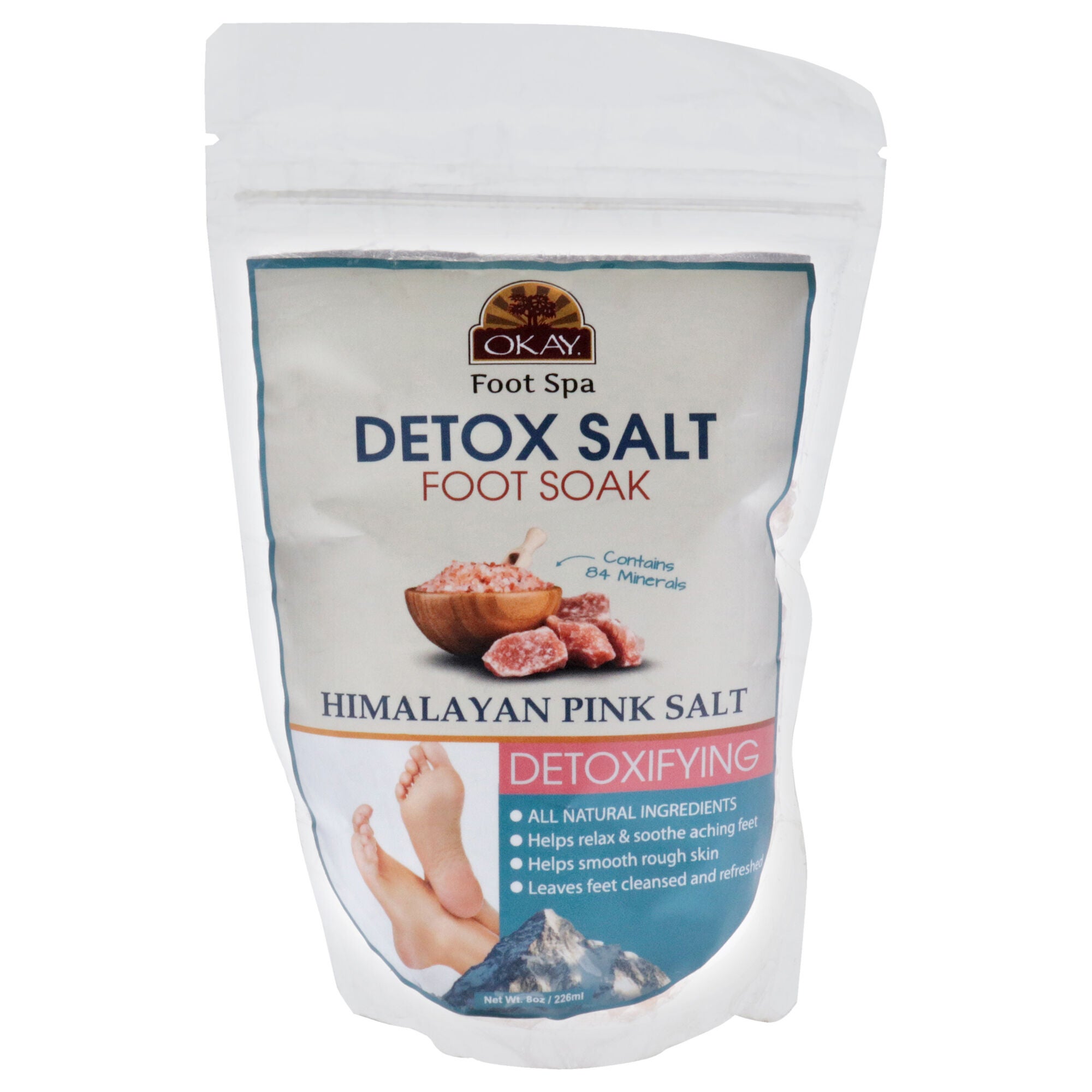 Detox Himalayan Pink Salt by Okay for Unisex - 8 oz Bath Salt | Woman ...