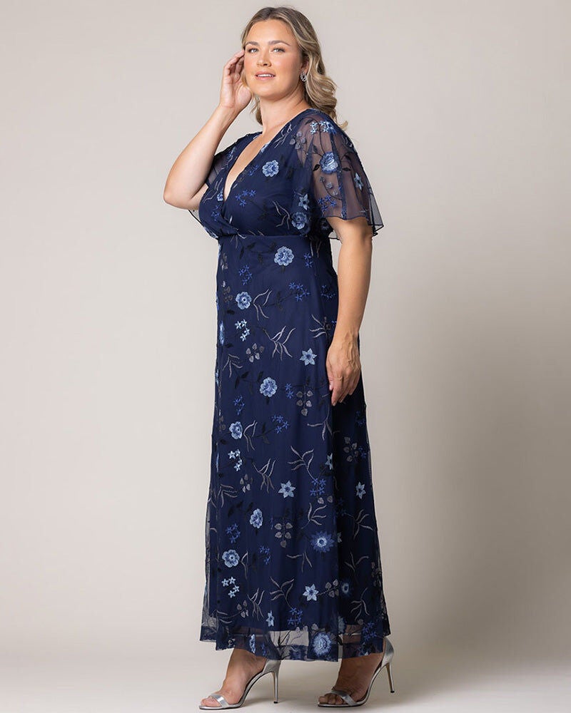 Embroidered Elegance Evening Gown | Woman Within