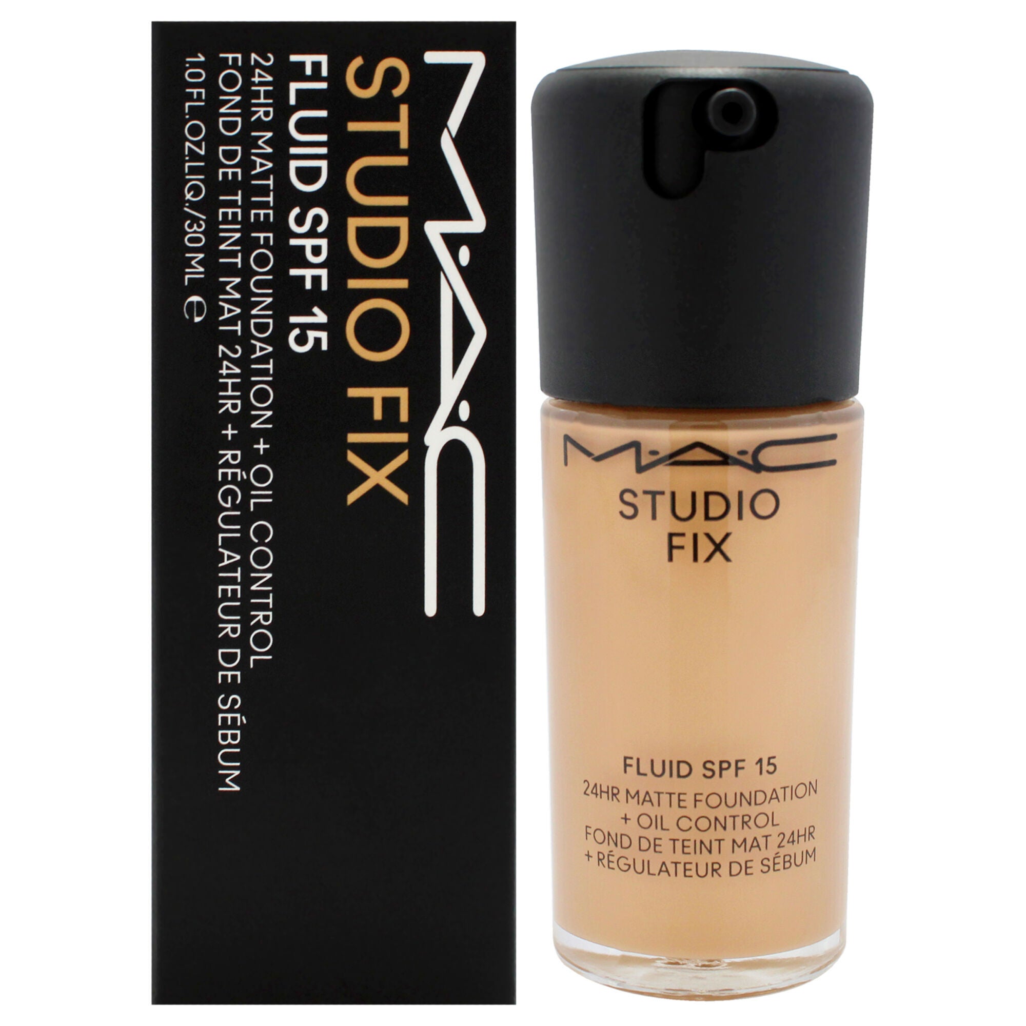 Studio Fix Fluid SPF 15 24Hr Matte Foundation Plus Oil Control - NC40 Medium Beige With Golden ...