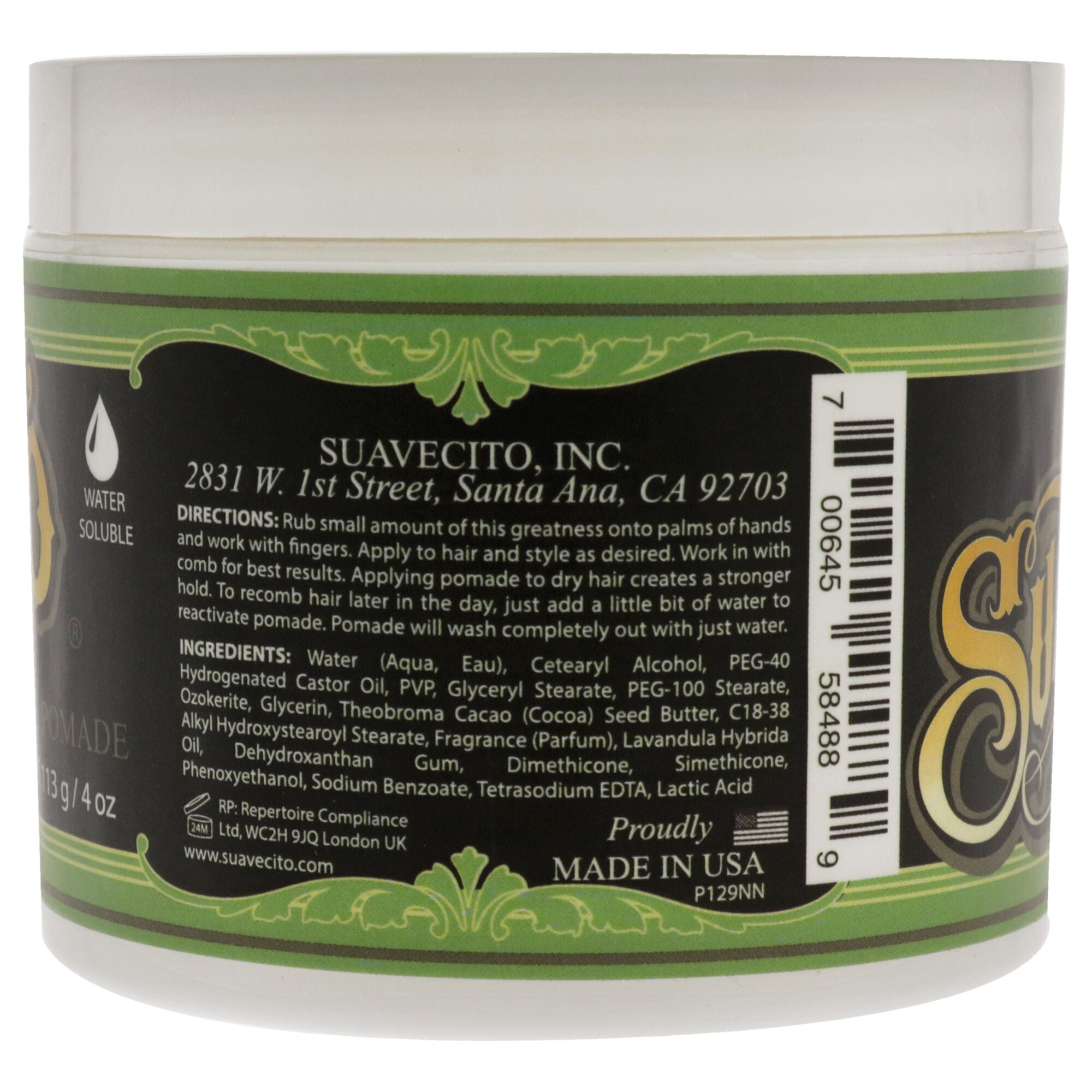 Matte Pomade by Suavecito for Men - 4 oz Pomade | Woman Within