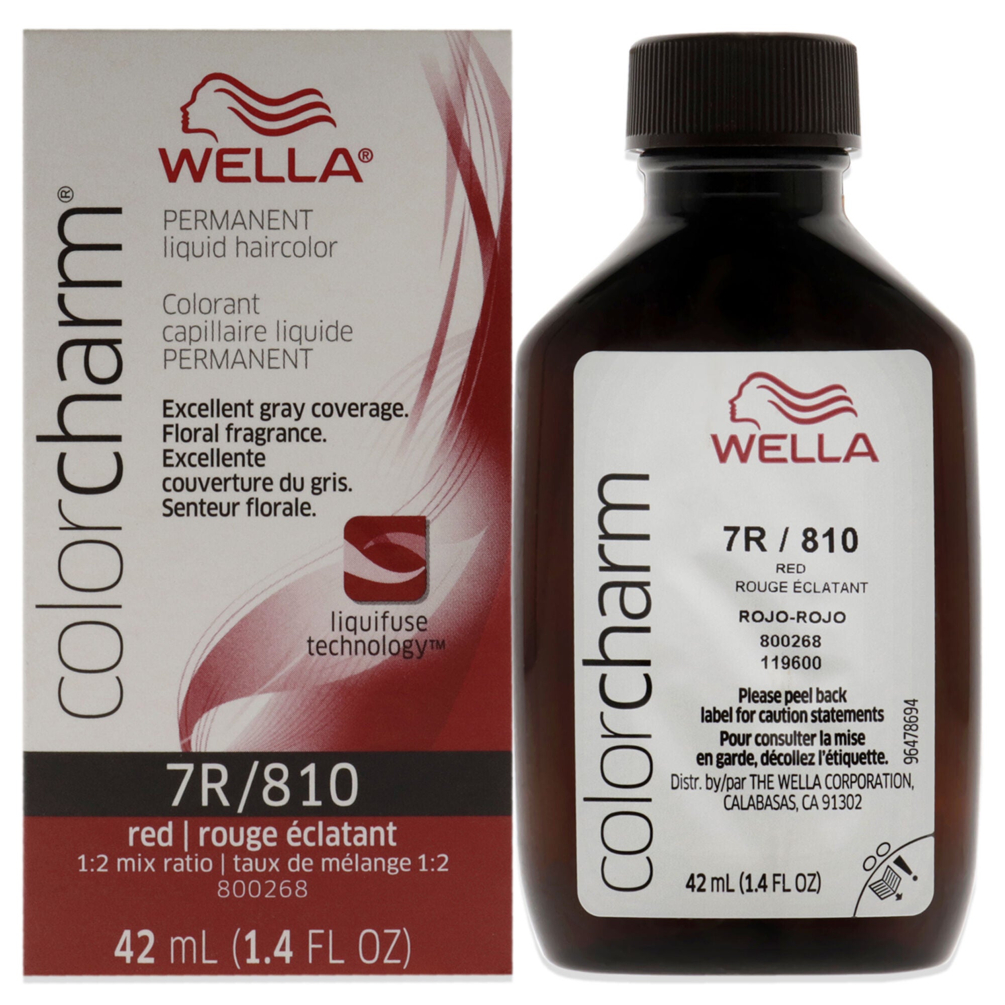 Color Charm Permanent Liquid Hair Color - 810 7R Red Red Intensifier by ...