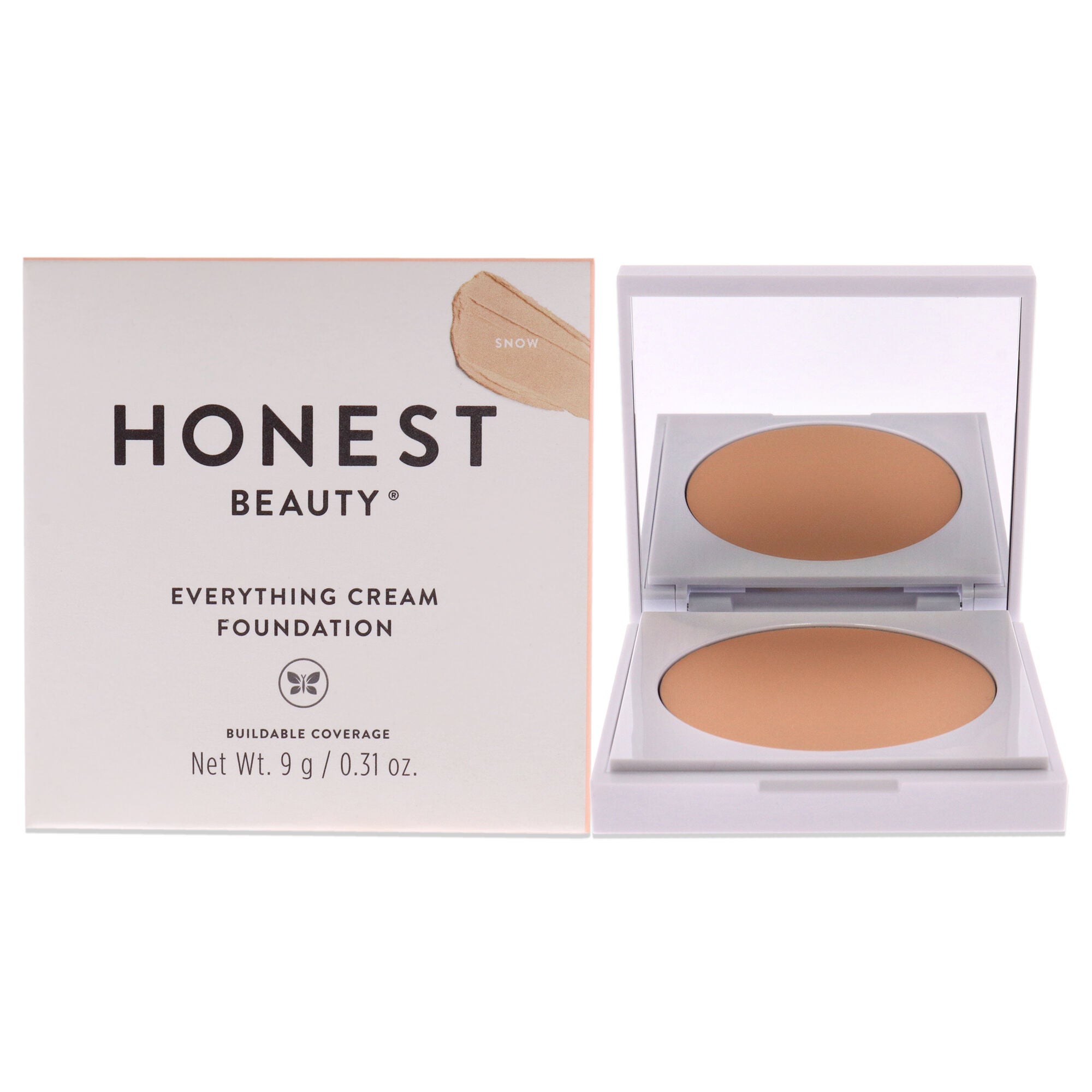 Everything Cream Foundation Compact - Snow by Honest for Women - 0.31 ...