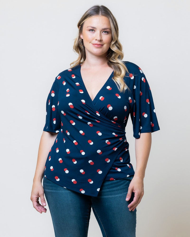 Stella Faux Wrap Top | Woman Within