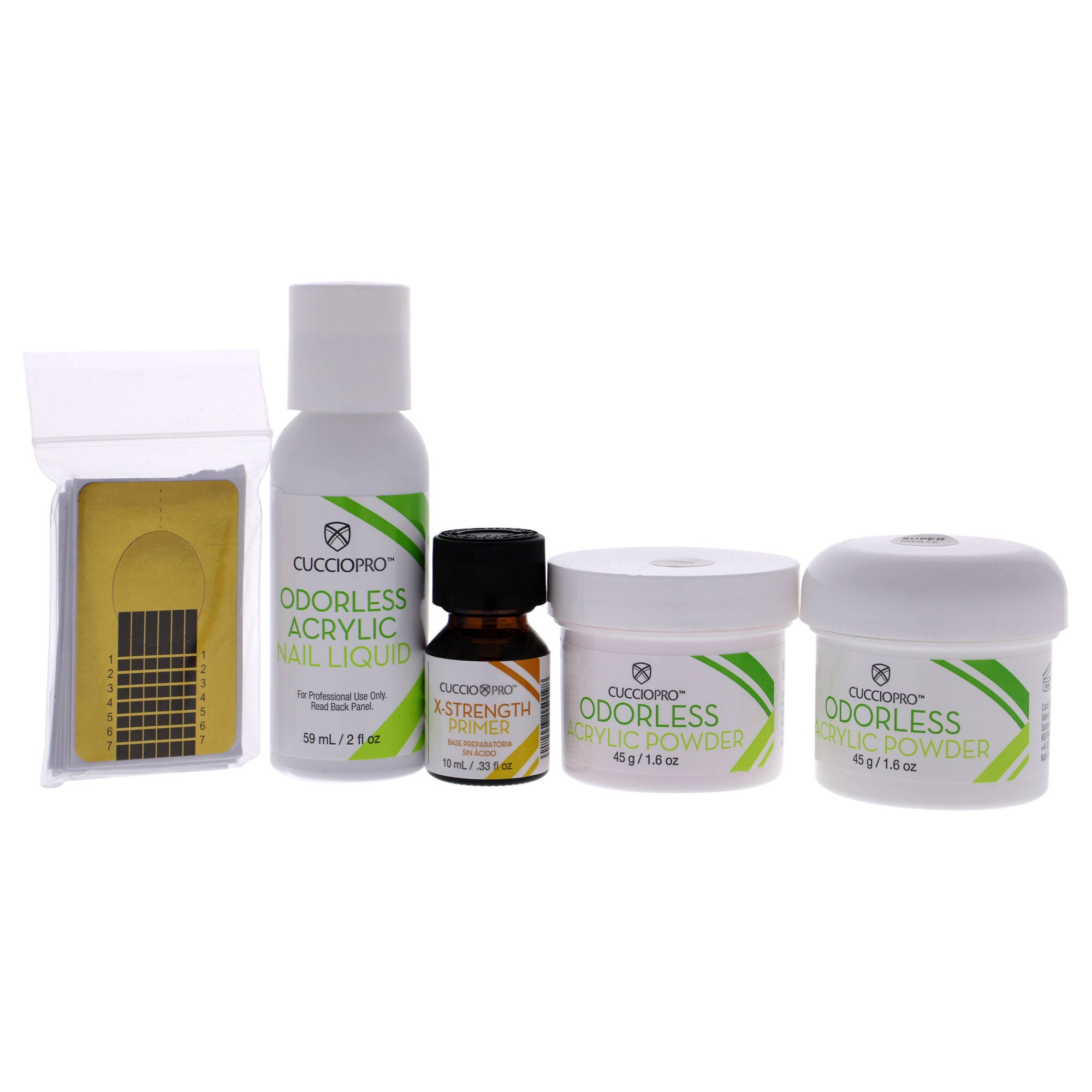 Odorless Acrylic Kit - Intermediate by Cuccio Pro for Women - 7 Pc Set ...