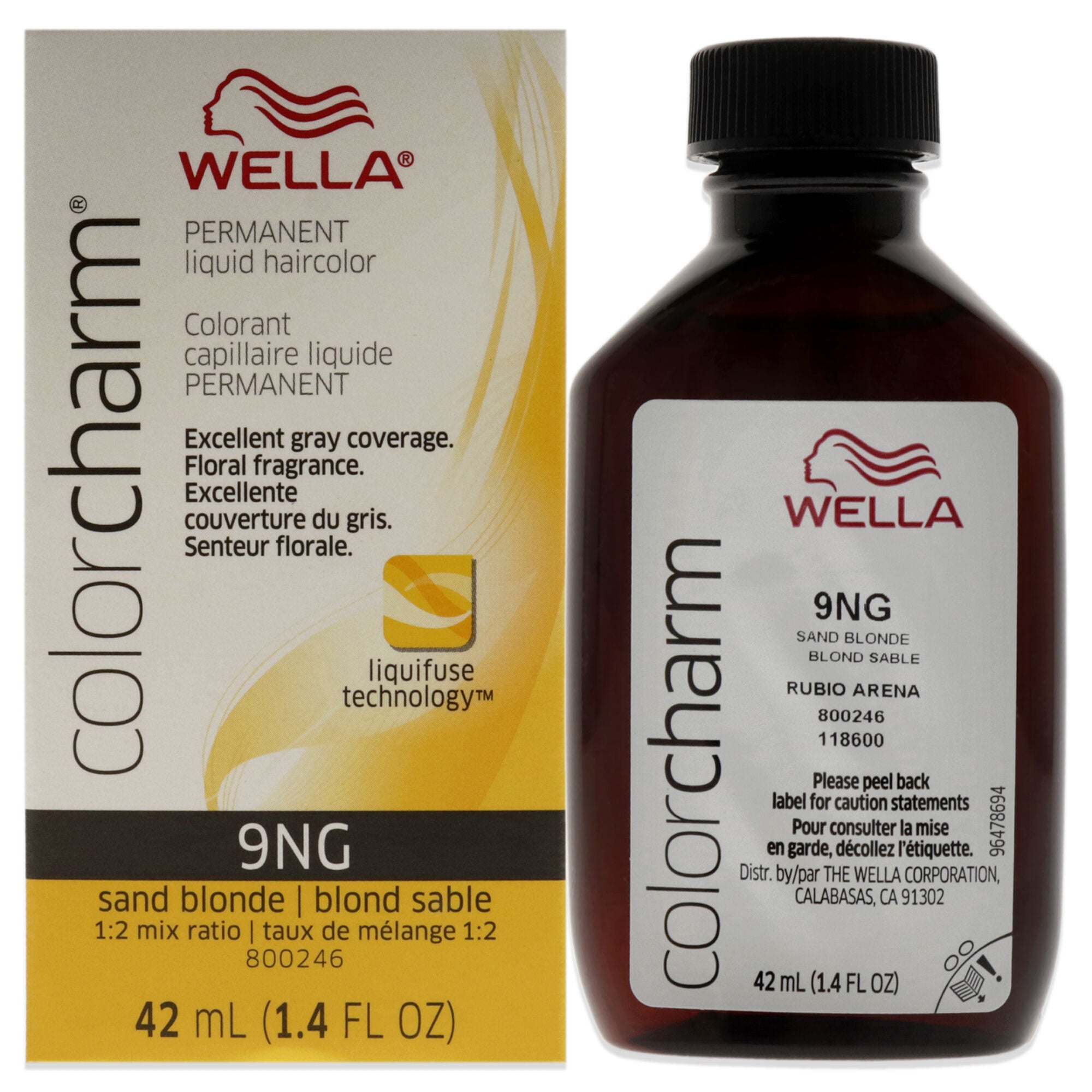 Color Charm Permanent Liquid Hair Color - 9NG Sand Blonde by Wella for ...