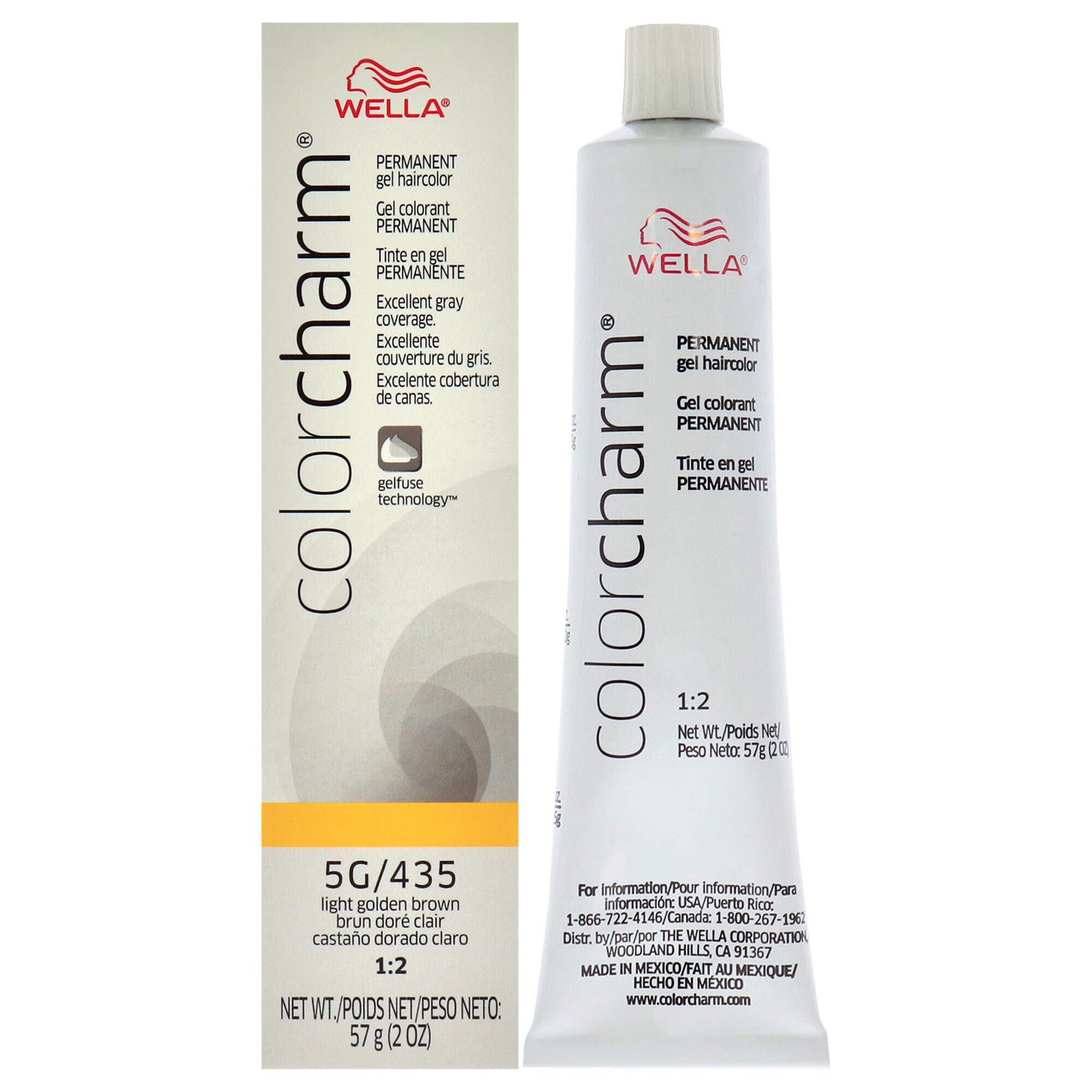 Color Charm Permanent Hair Color Gel - 435 5G Light Golden Brown by ...