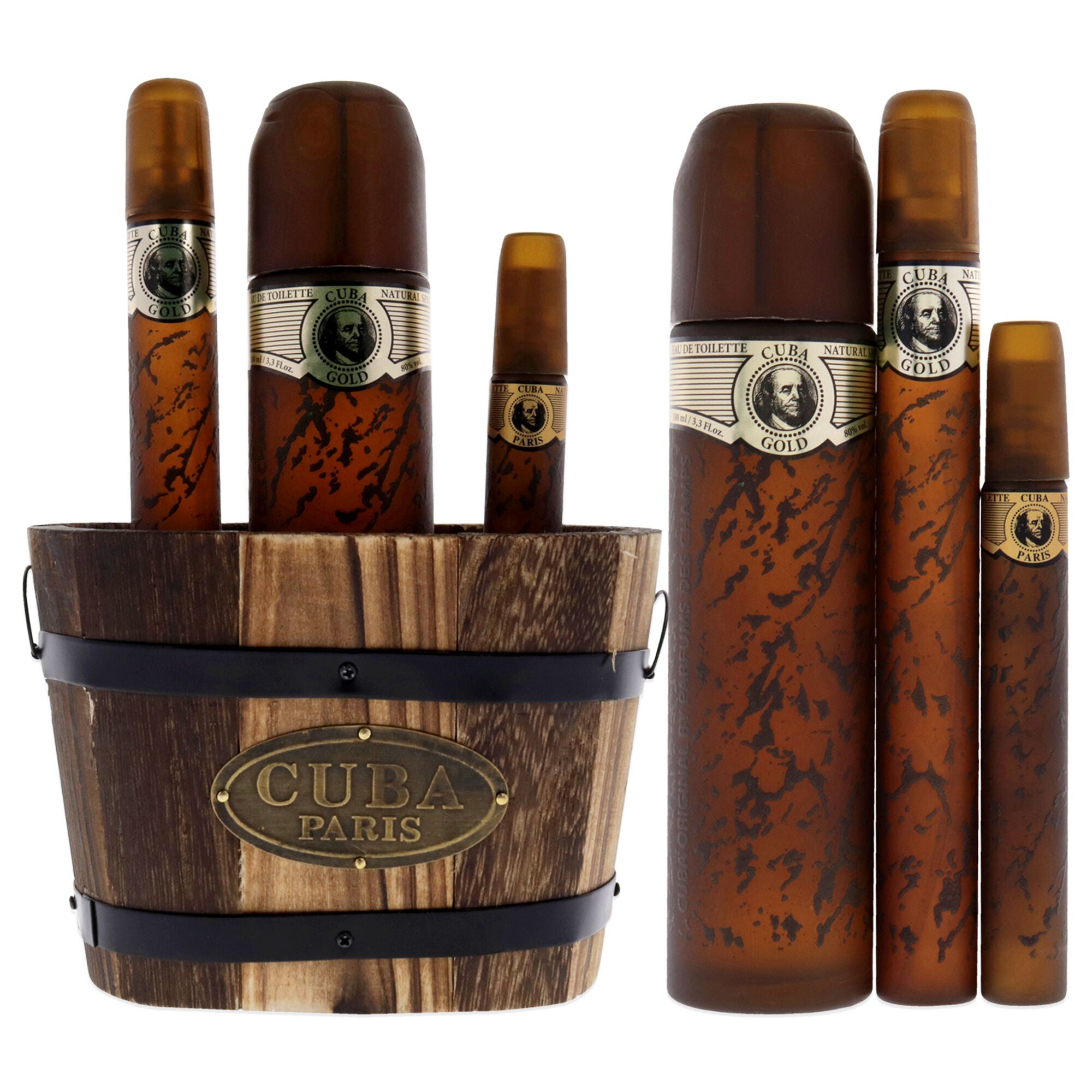 Cuba Gold by Cuba for Men - 3 Pc Gift Set 3.3oz EDT Spray, 1.17oz EDT ...