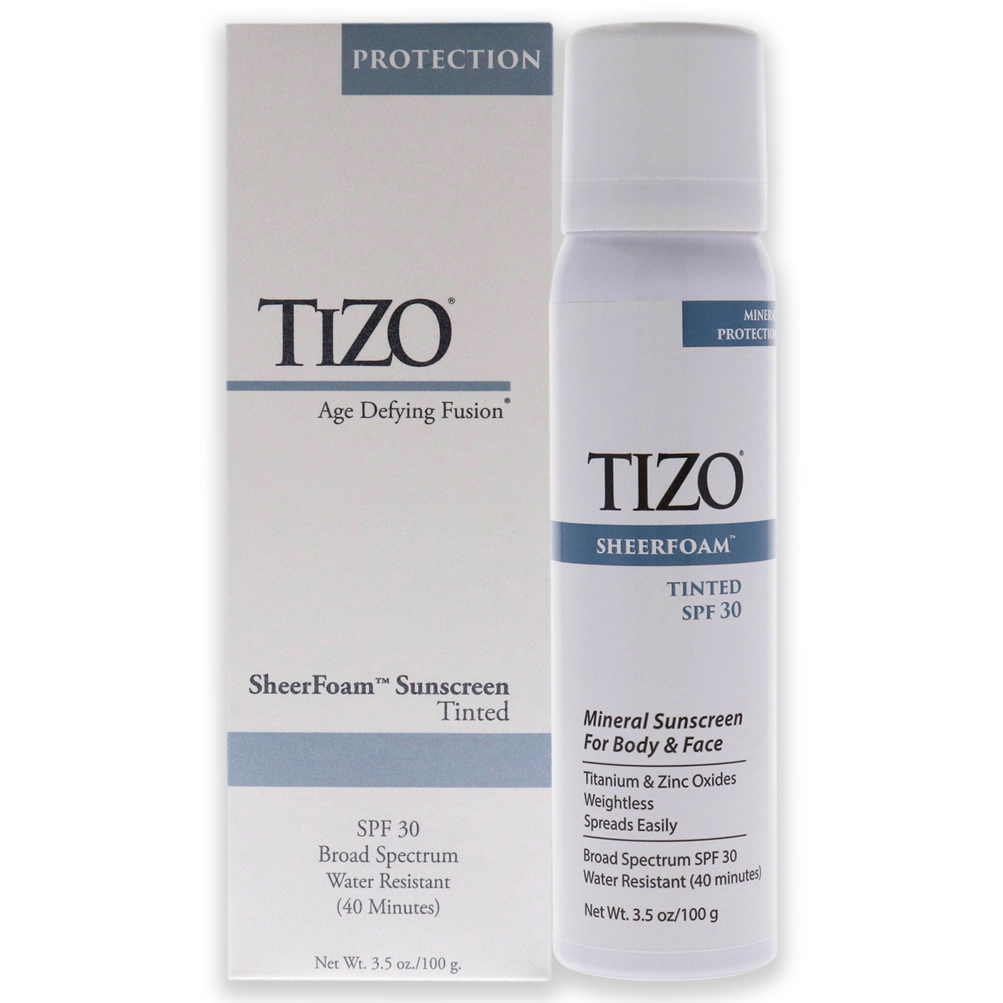 SheerFoam Body And Face Tinted SPF 30 by Tizo for Unisex - 3.5 oz ...