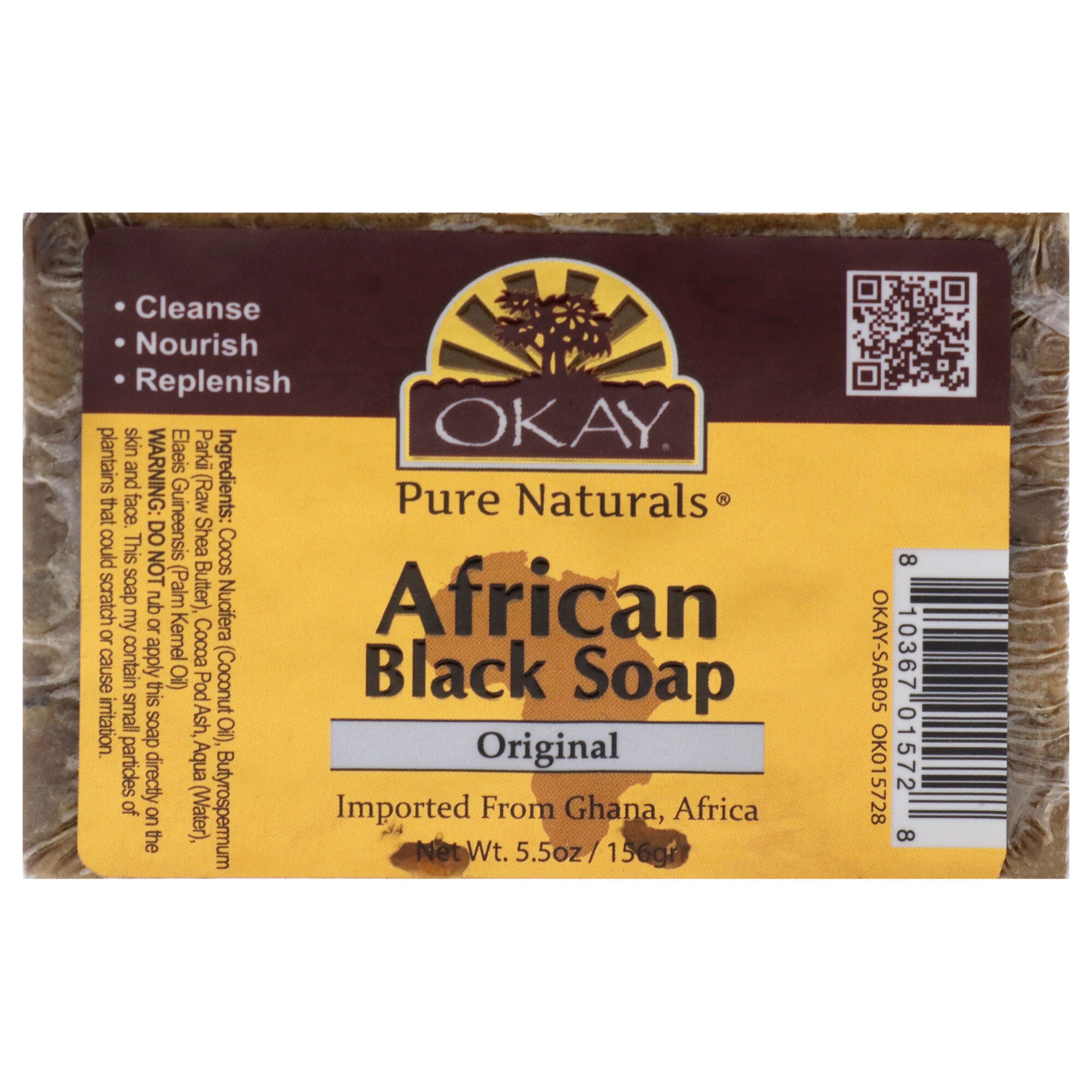 African Black Soap - Original by Okay for Unisex - 5.5 oz Soap | Woman ...