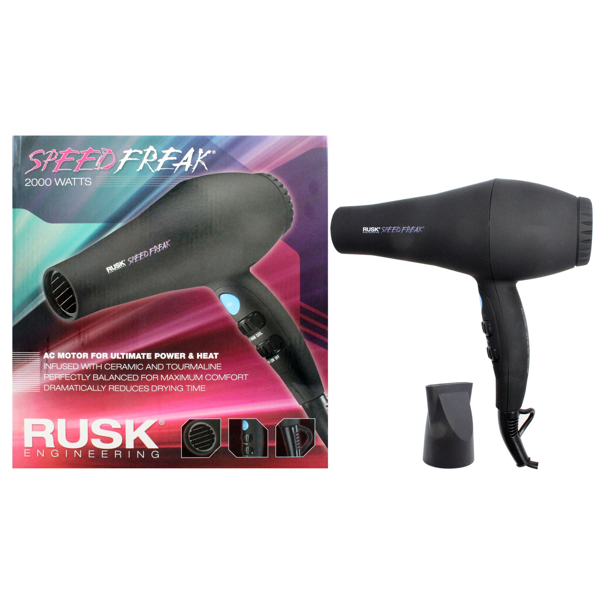 Speed Freak 2000 Watts Dryer - IREHF6688 - Black by Rusk for Unisex - 1 ...