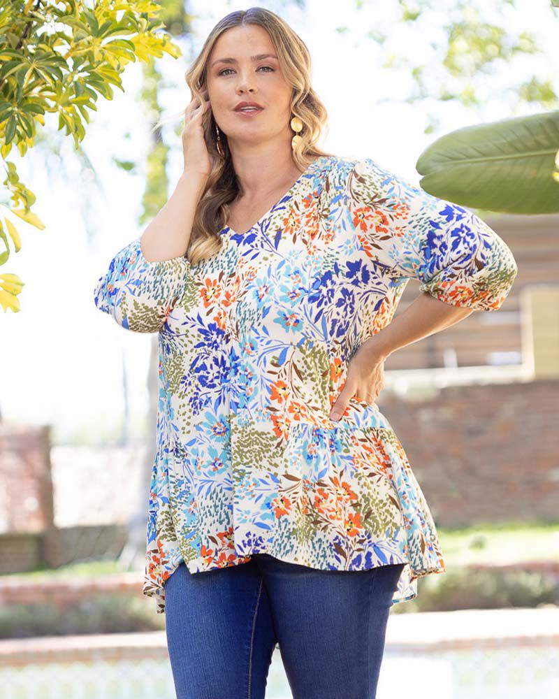Oasis Flowy Tunic Top | Woman Within