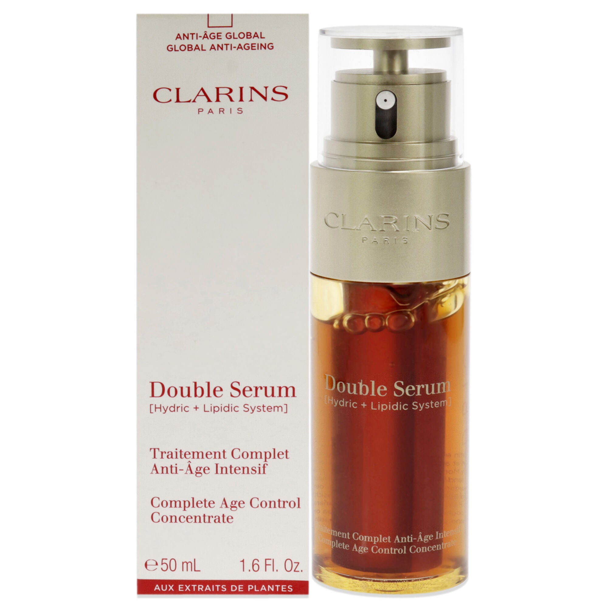 Double Serum Complete Age Control Concentrate by Clarins for Unisex - 1 ...